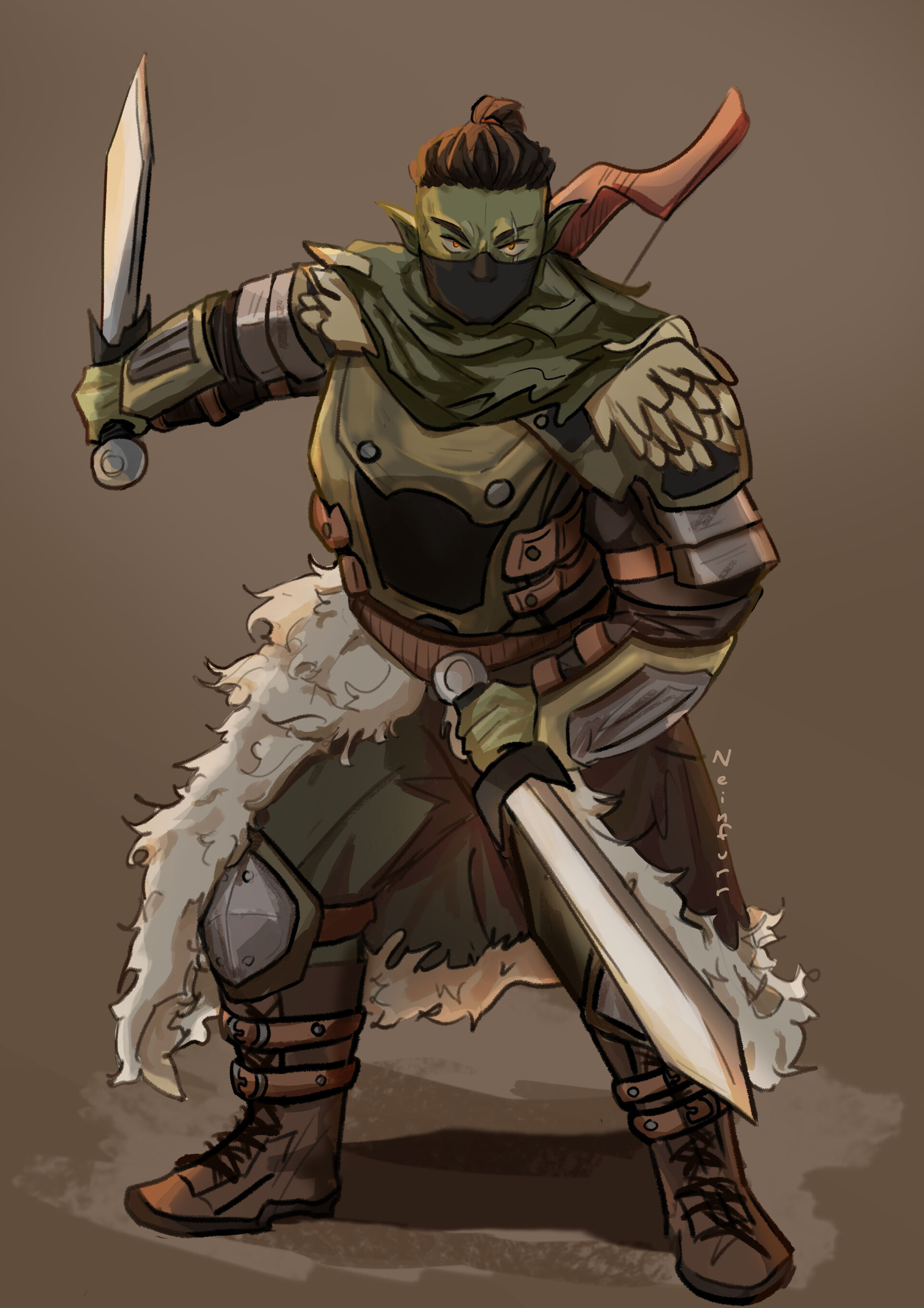 ArtStation - Half Orc Swashbuckler Rogue