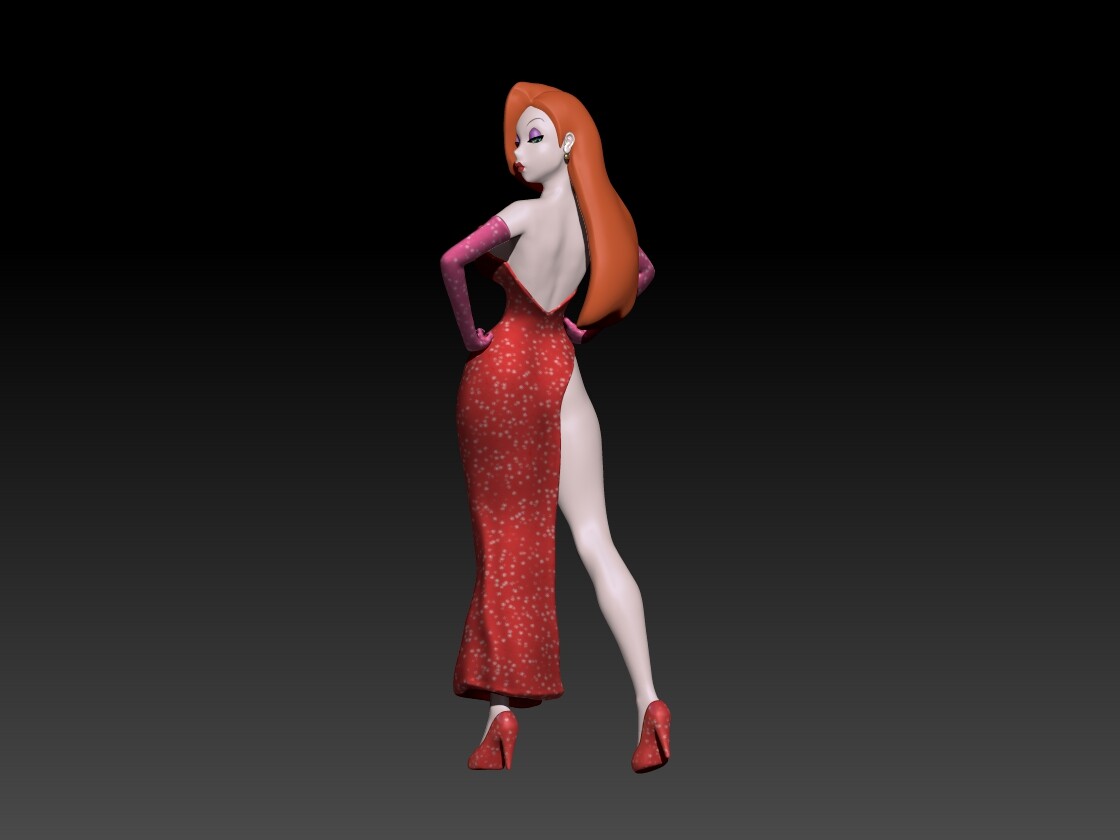 ArtStation - jessica rabbit for 3d print