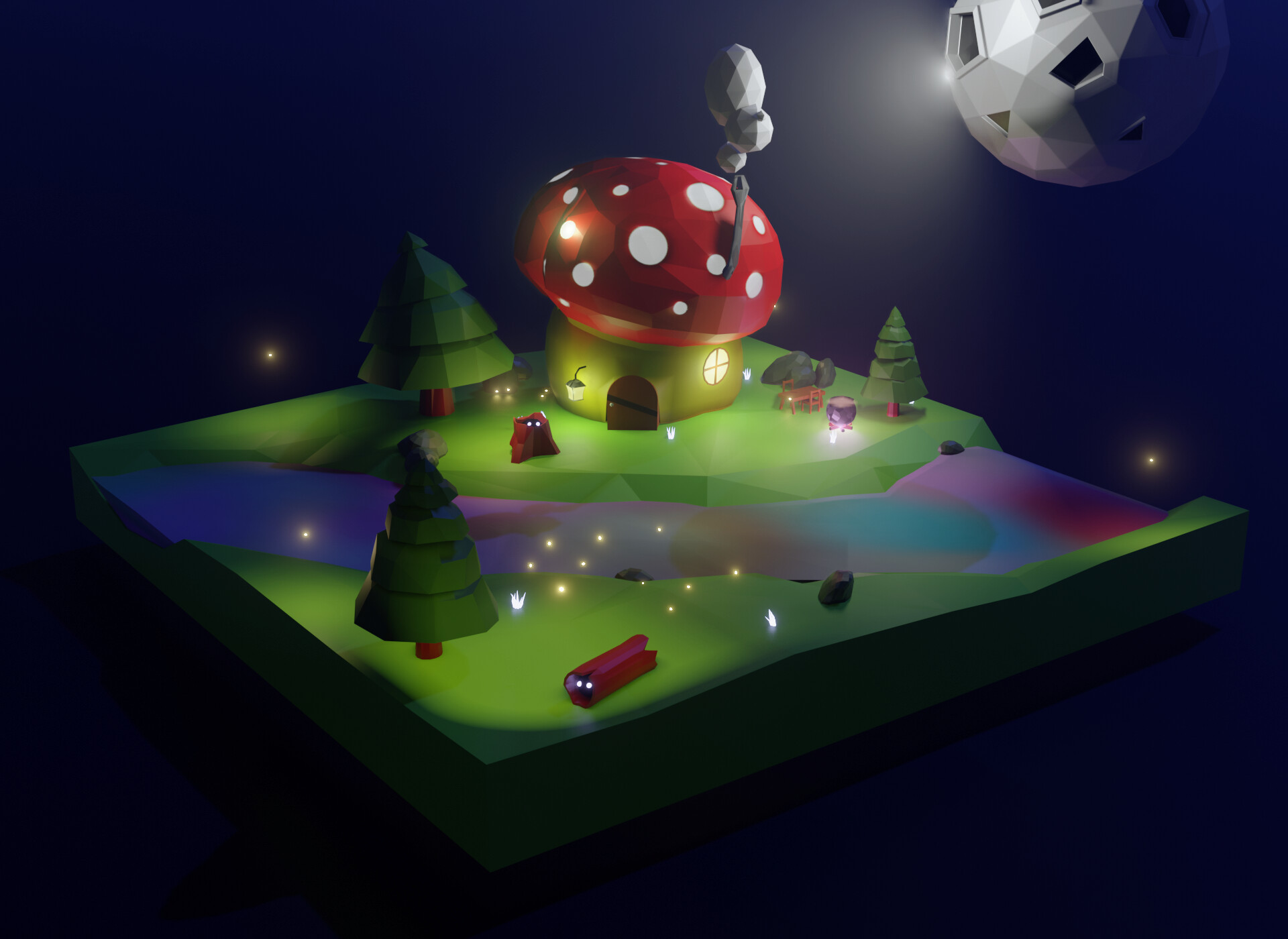 ArtStation - Mini Forest - Low poly