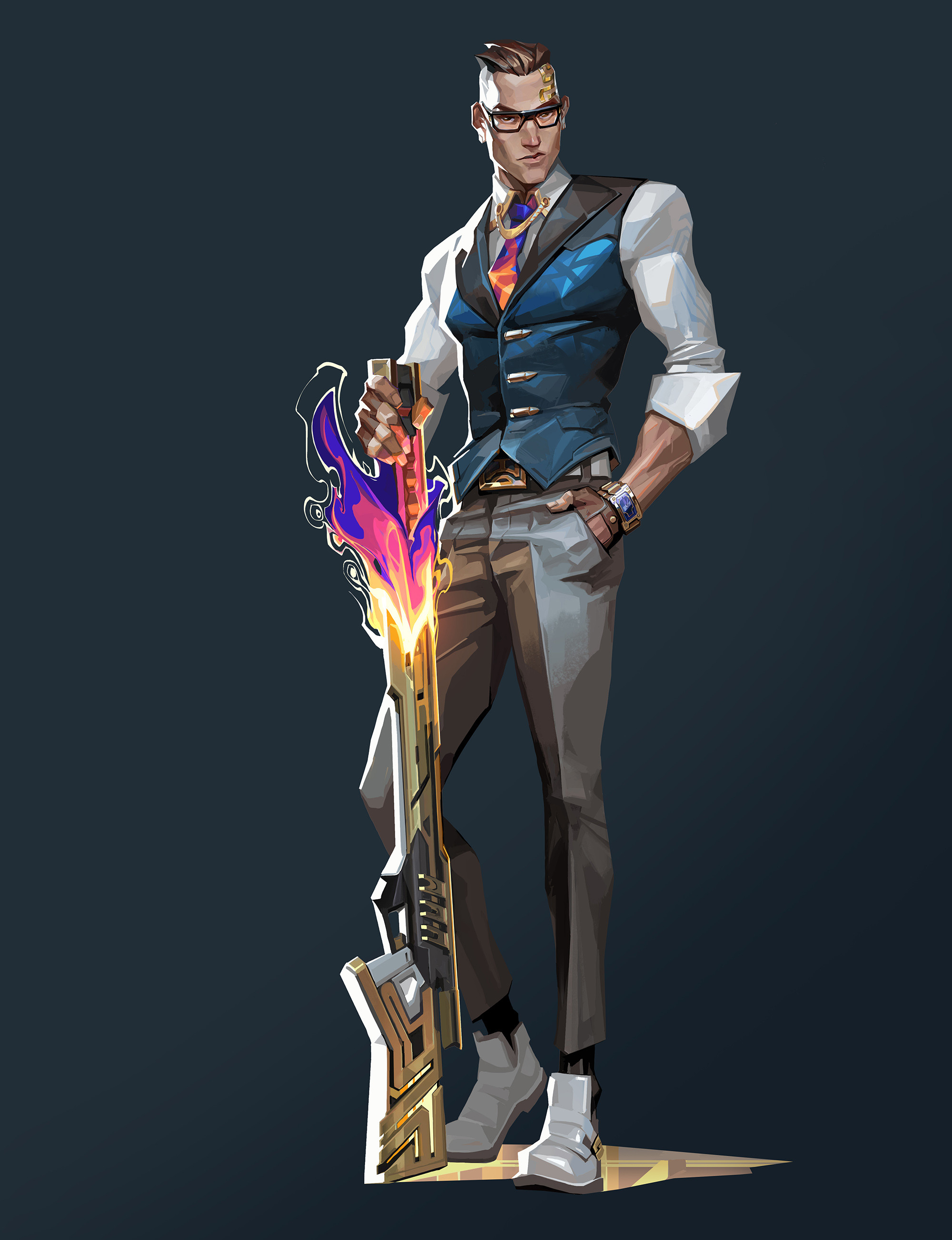 Su Ke - Valorant character illustration. Chamber