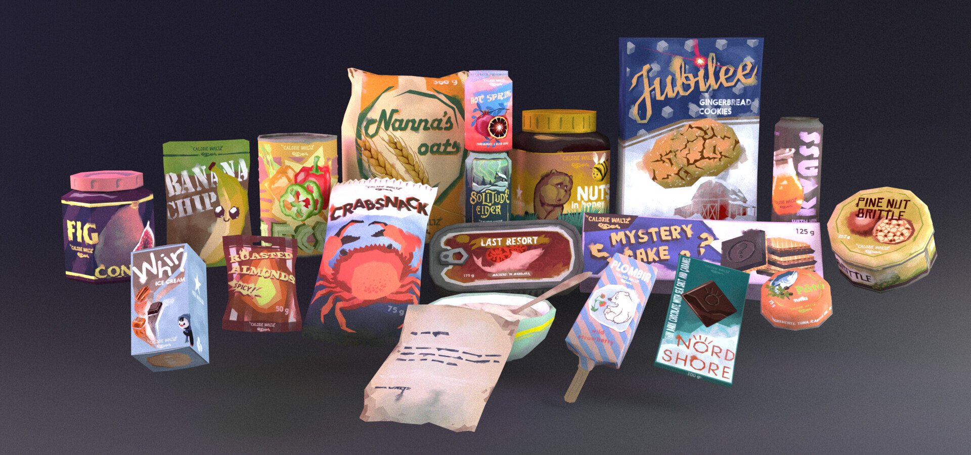 ArtStation - Foods by 'Calorie Waltz'