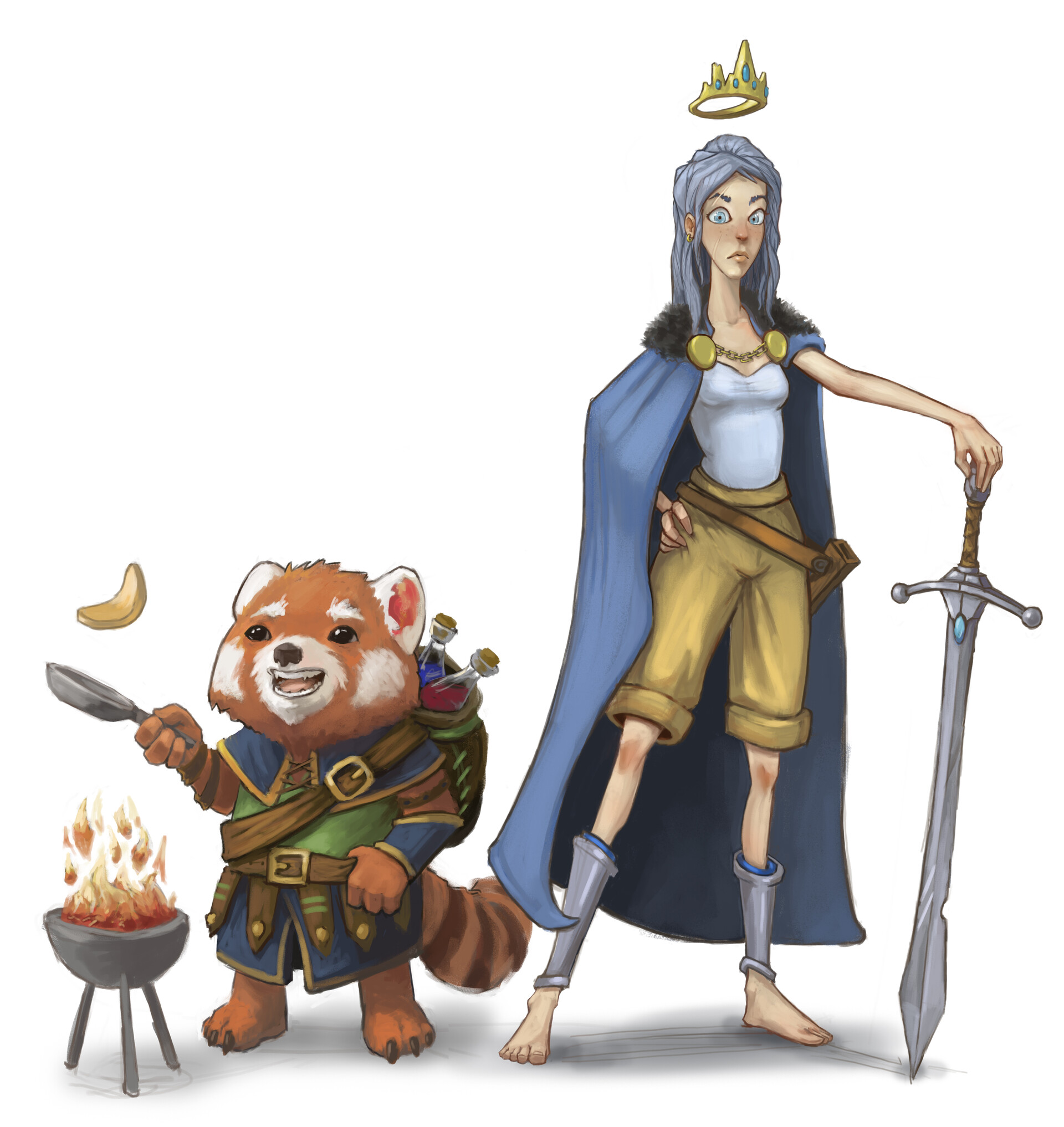 ArtStation - Young Knight and Her Squire