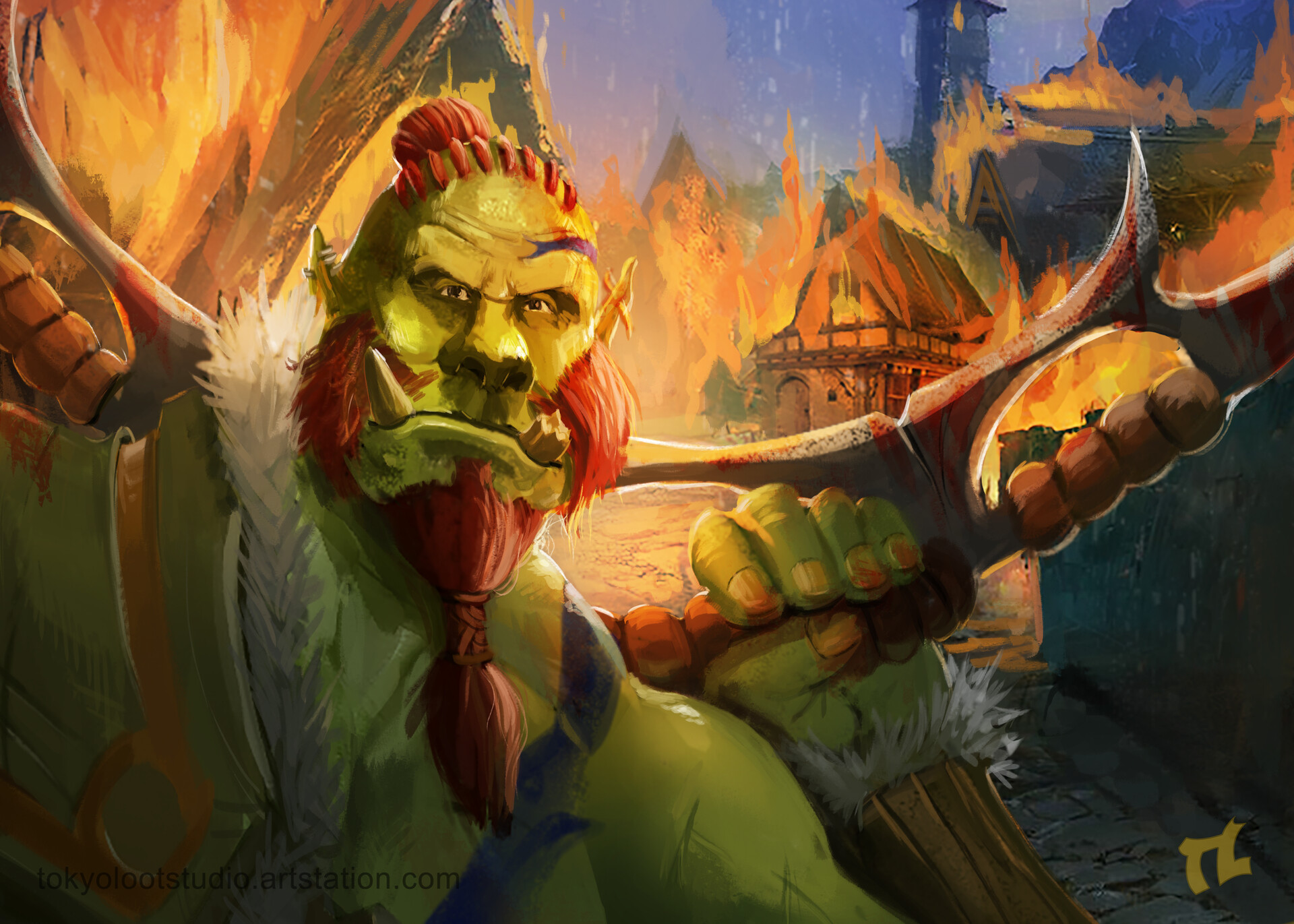 ArtStation - Village destroyer orc