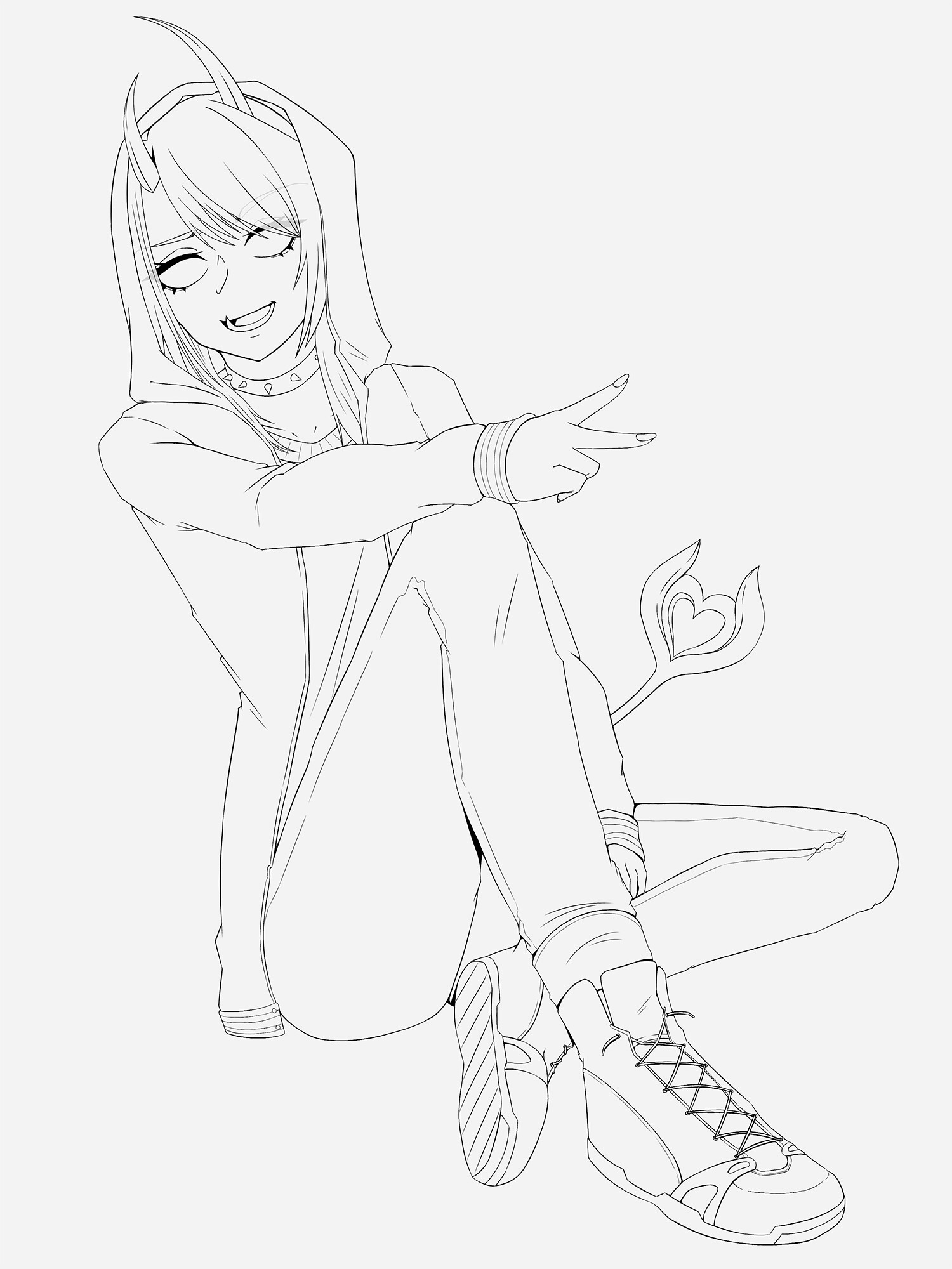 anime tomboy coloring pages