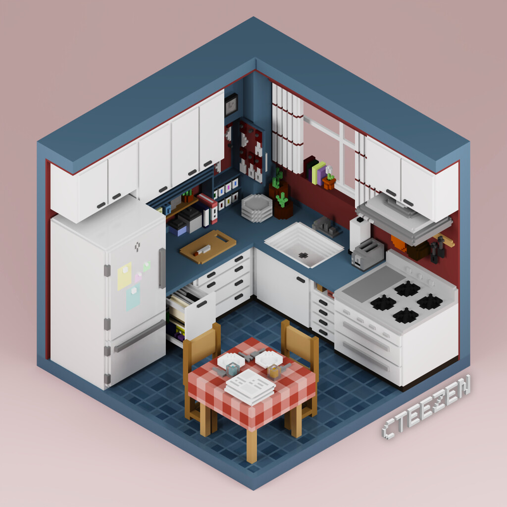 ArtStation - Vintage Kitchen