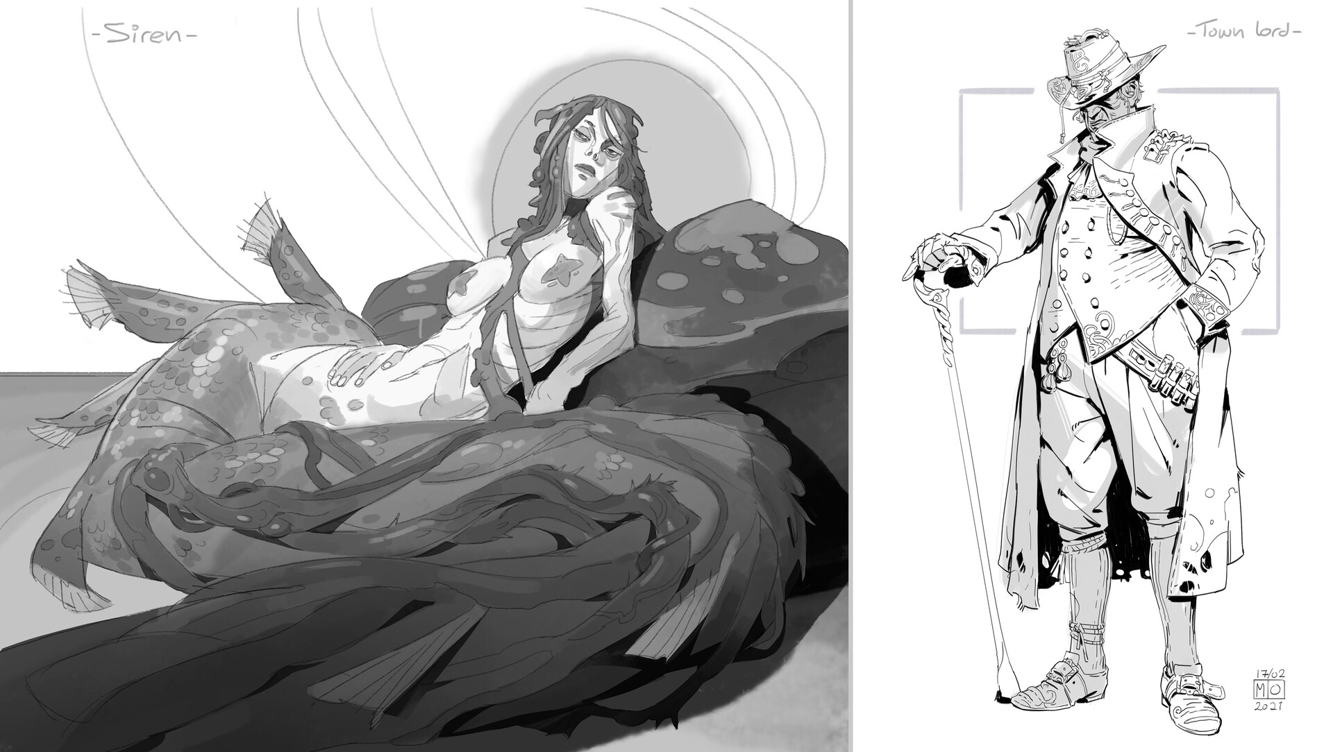 Mathias Osland - Sketches and Exploration on Dark Themes 2