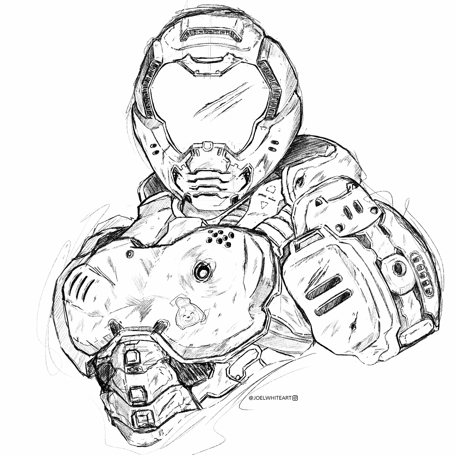 doom slayer coloring pages
