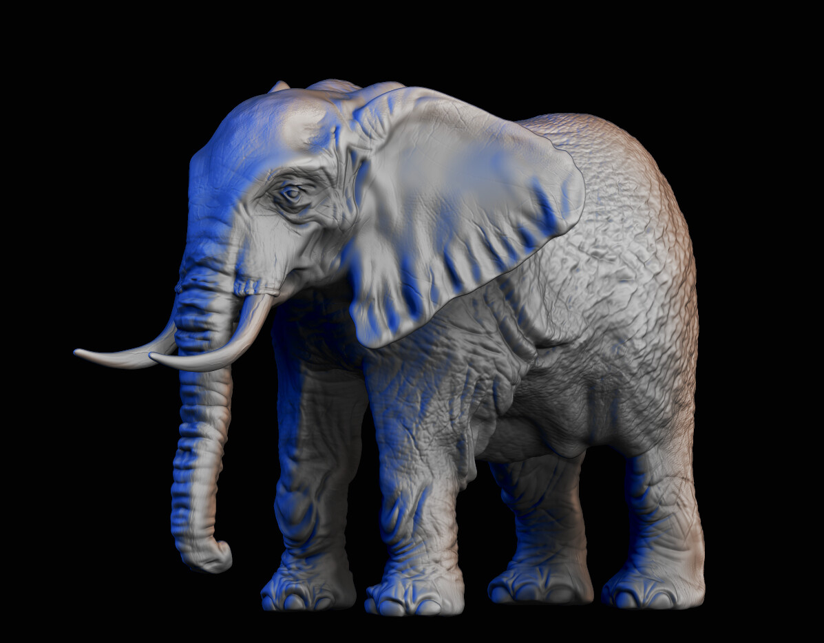 ArtStation - 3D elephant sculpt