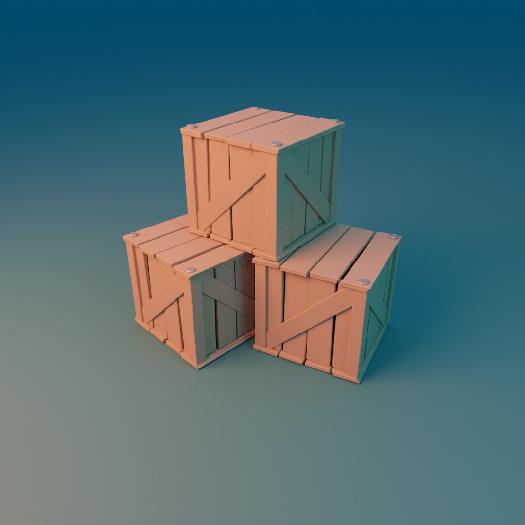 ArtStation - A lowpoly boxes Props