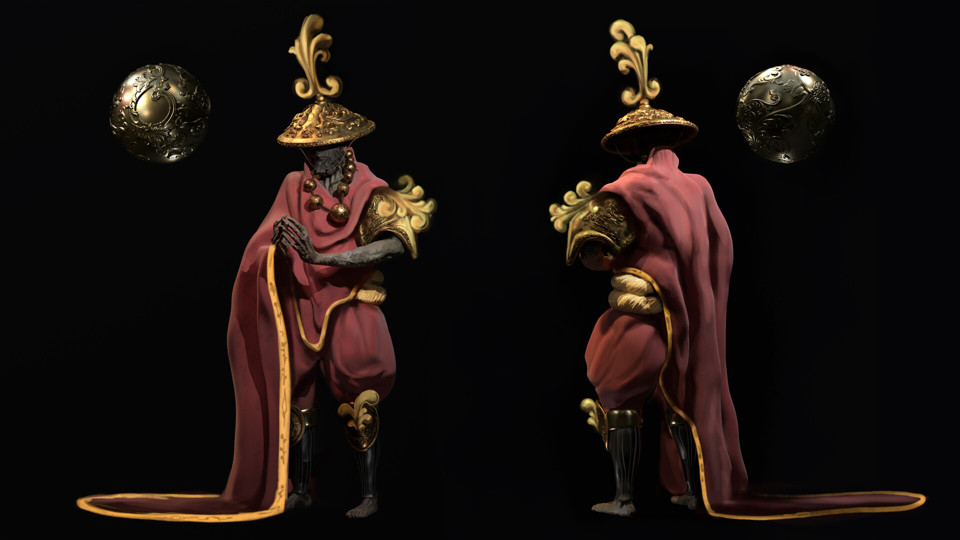 ArtStation - Ornate Rococo Monk Character
