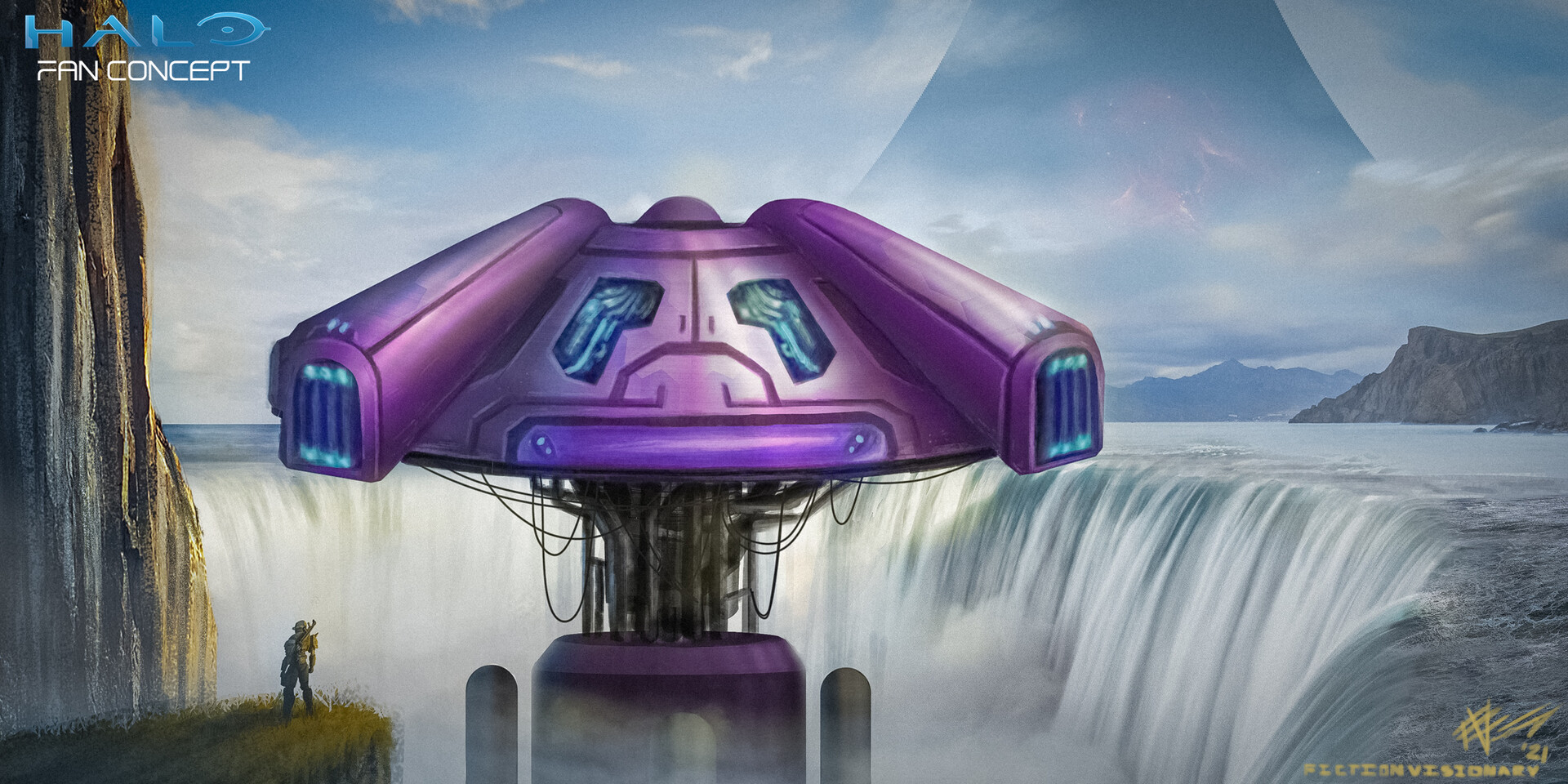 ArtStation - Halo Infinite Covenant Base FAN Concept