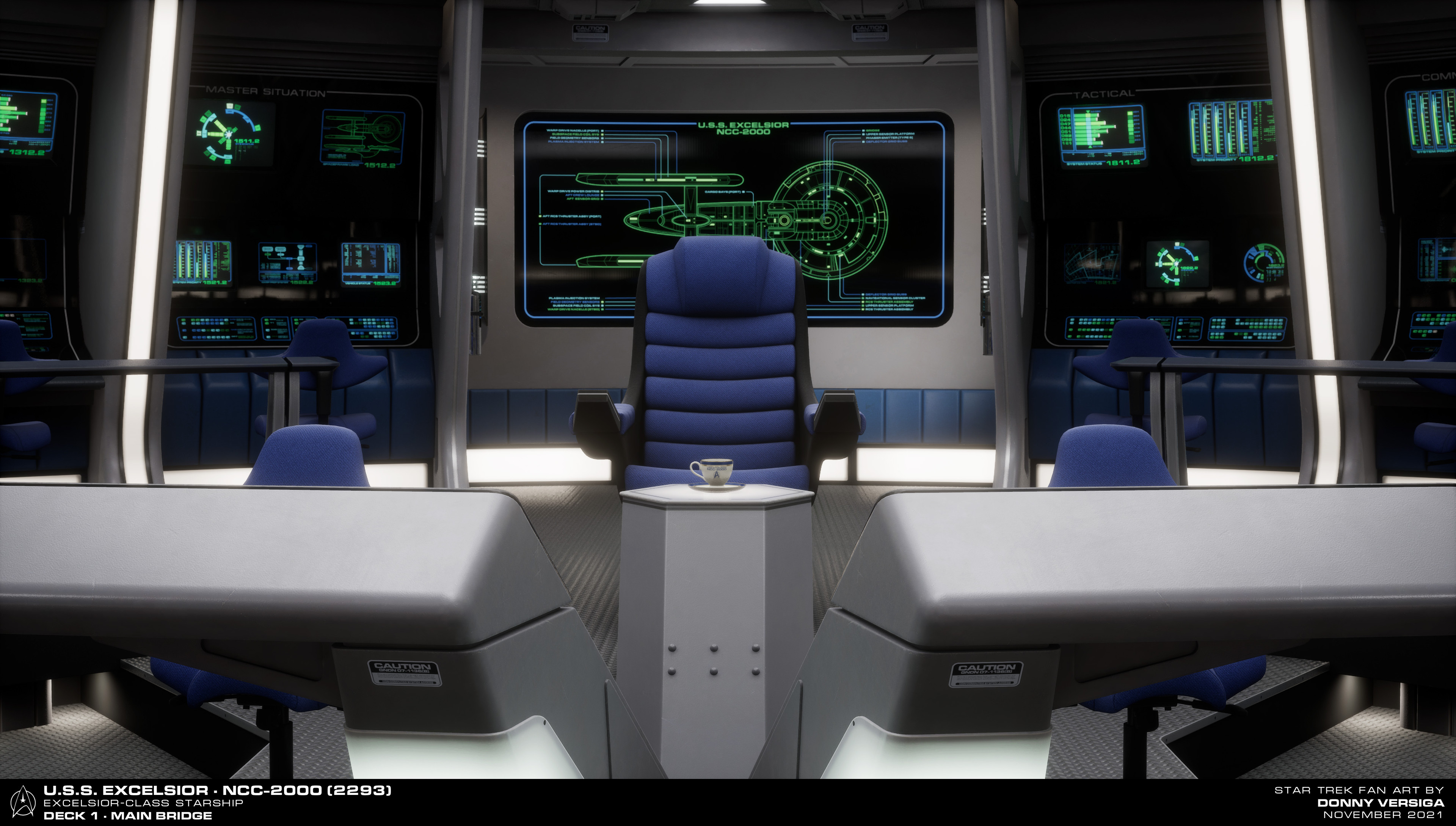 Donny Versiga - U.S.S. Excelsior NCC-2000 Main Bridge -- Star Trek VI ...