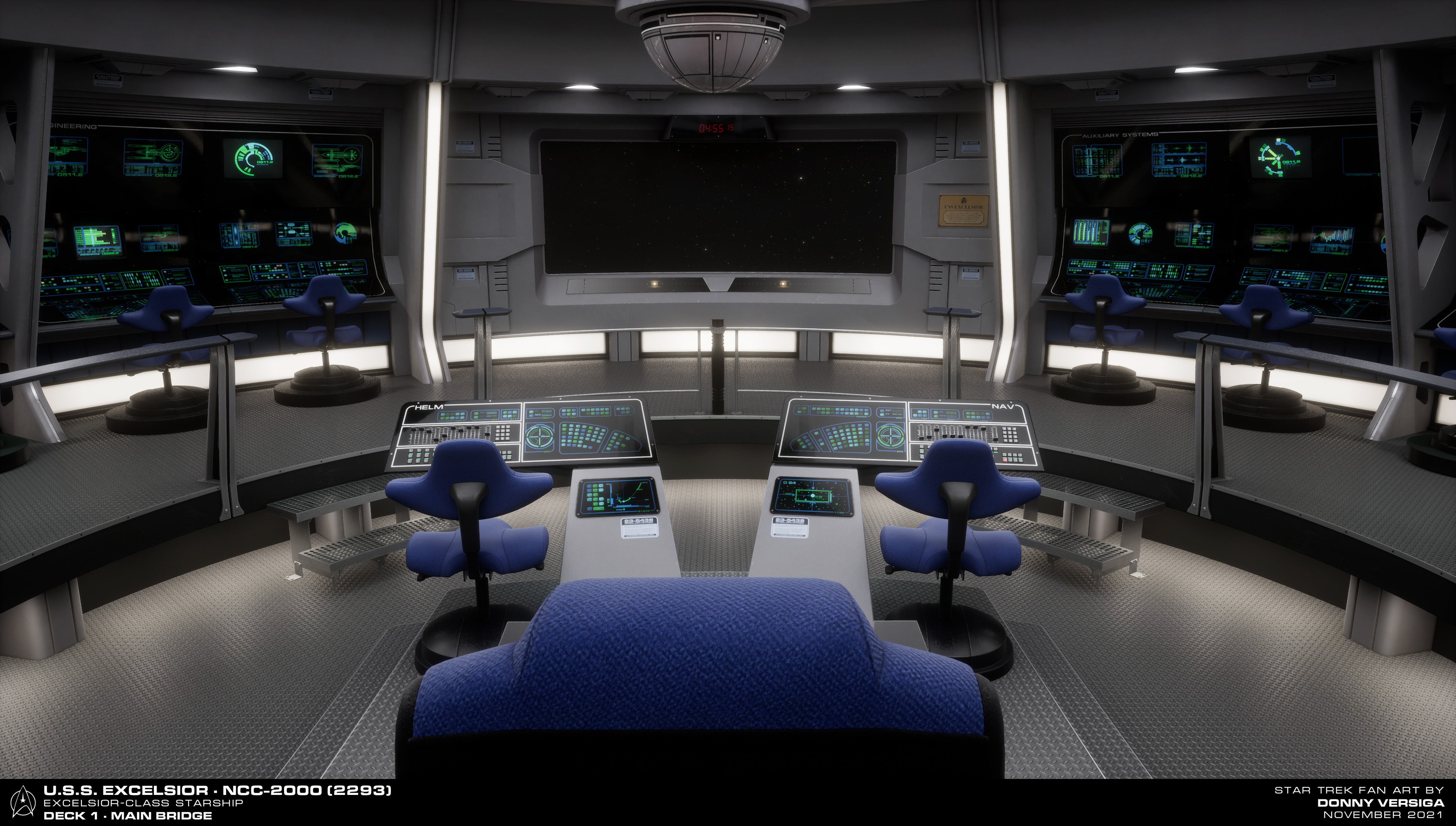 Donny Versiga - U.S.S. Excelsior NCC-2000 Main Bridge -- Star Trek VI ...