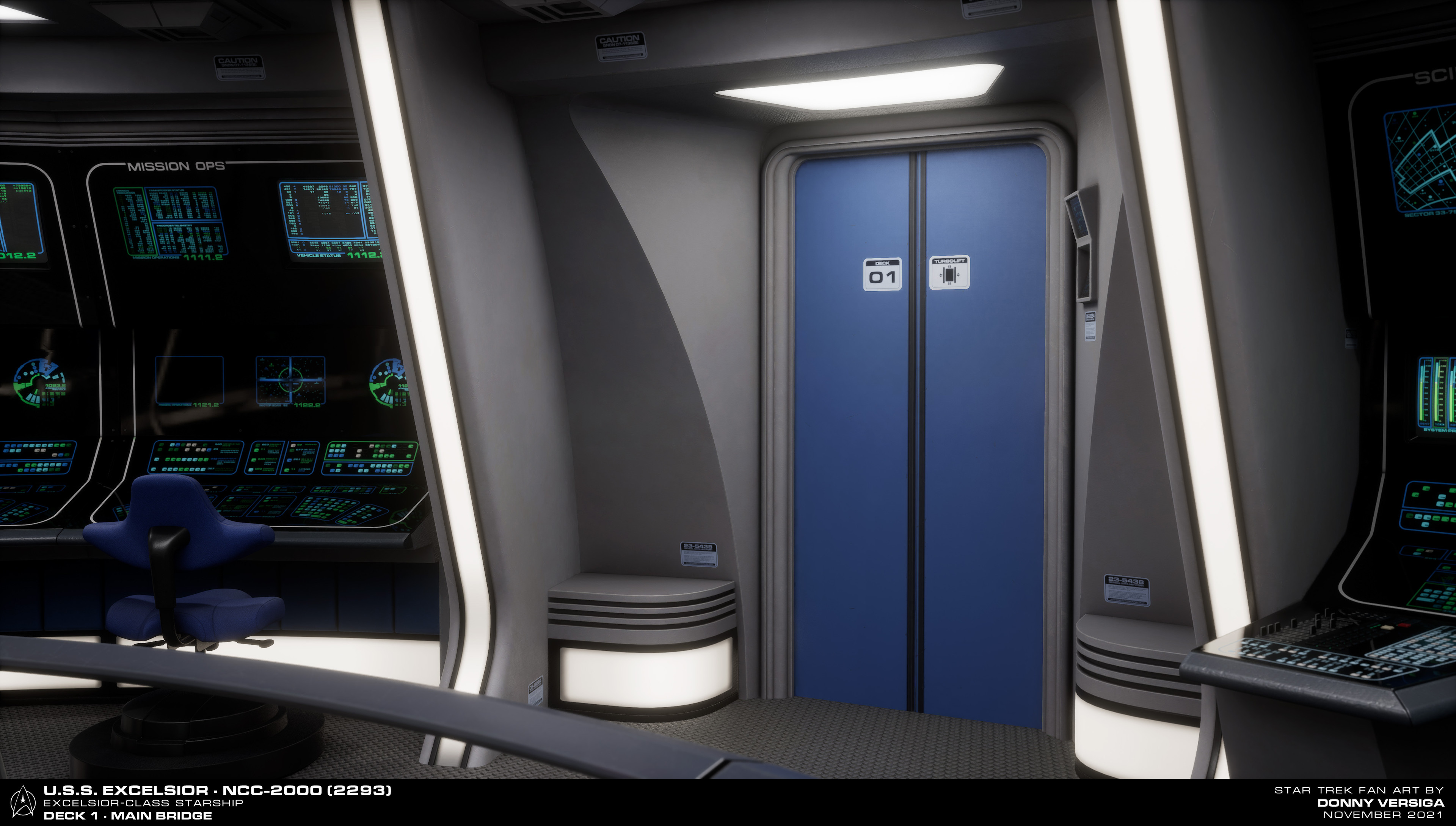 Donny Versiga - U.S.S. Excelsior NCC-2000 Main Bridge -- Star Trek VI ...
