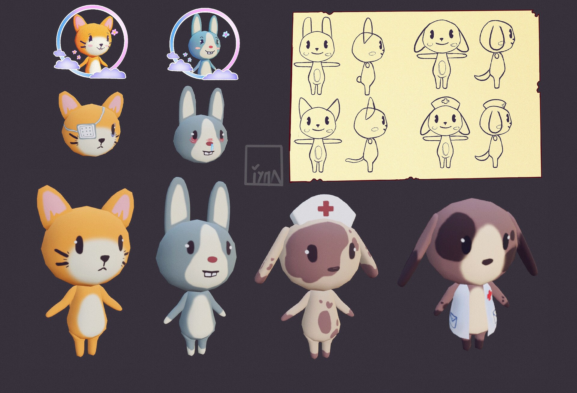 ArtStation - 3D Models for a small Game Jam project