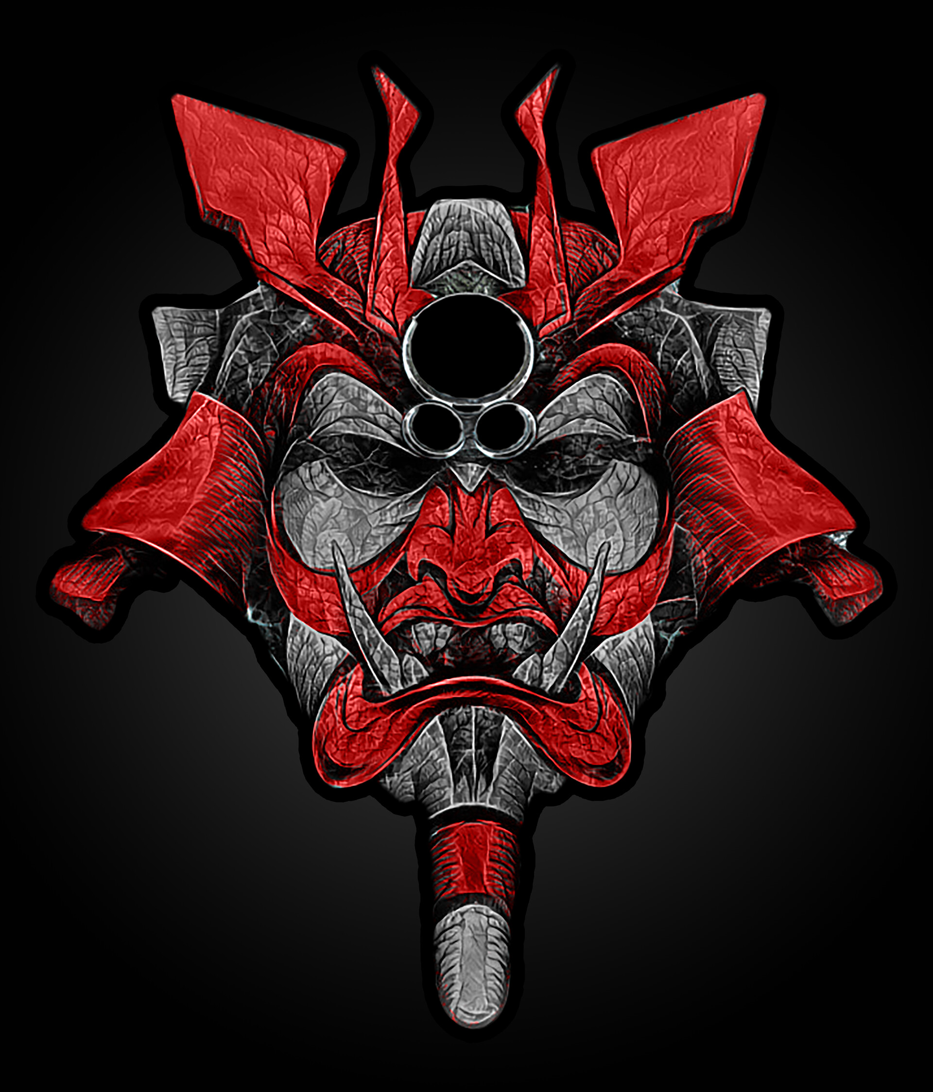 Japanese Samurai Mask Wallpaper