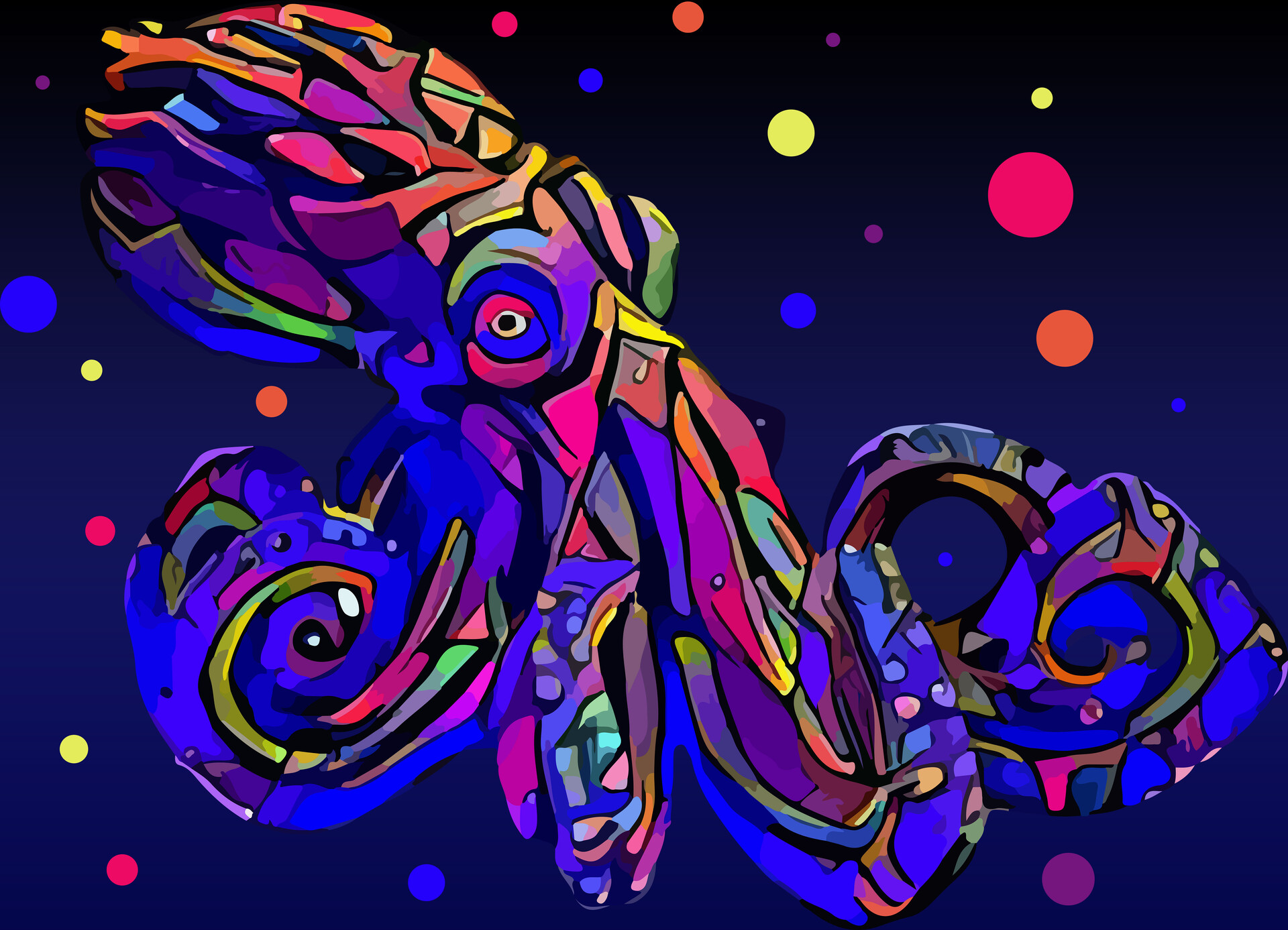 ArtStation - Colorful Octopus