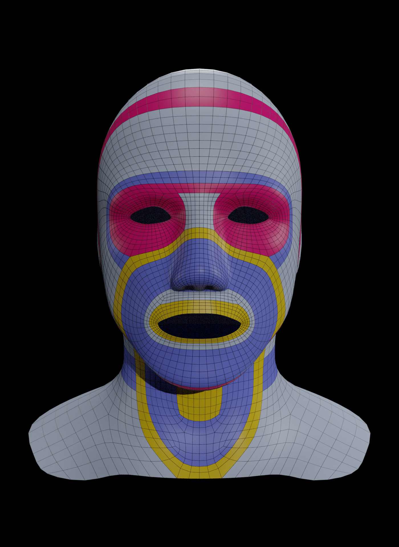 ArtStation - Head retopology practice.