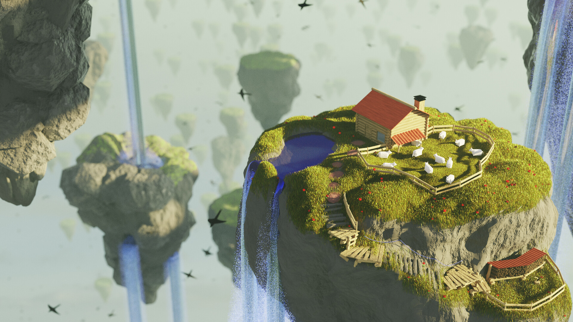 ArtStation - The floating Islands