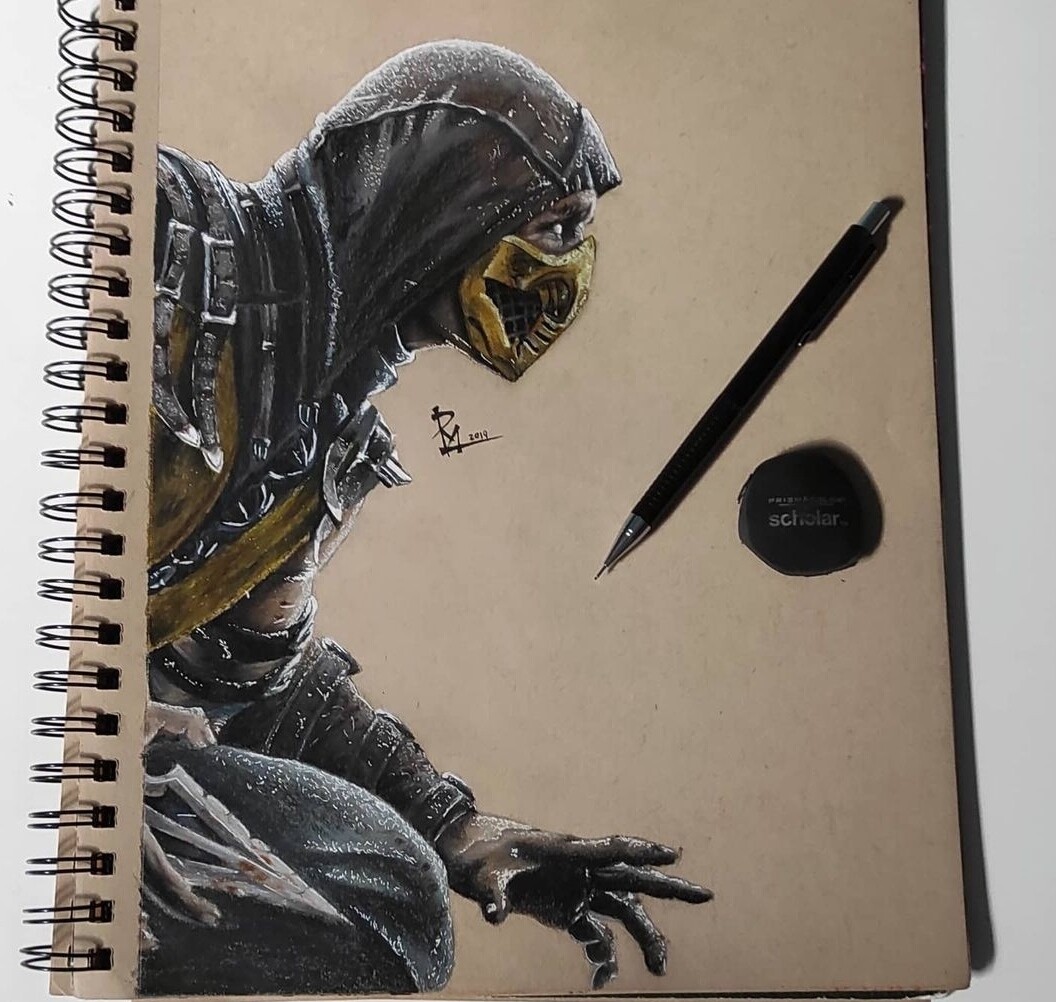 ArtStation - Scorpion MK10 traditional drawing