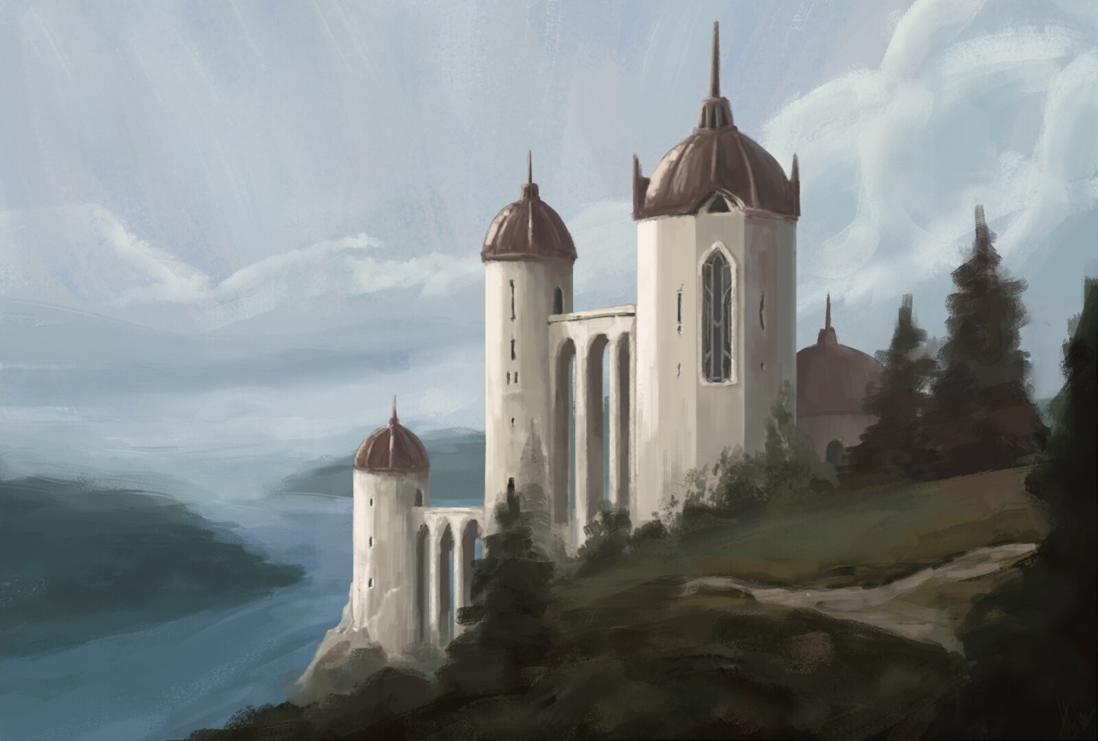 ArtStation - Hillside palace