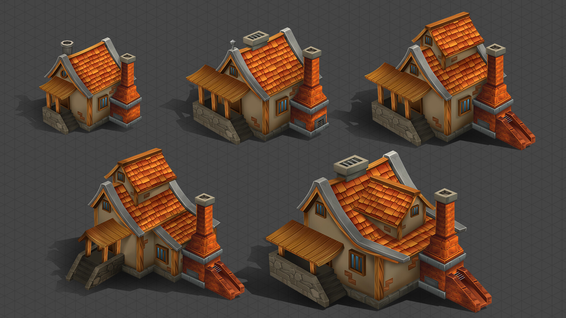 ArtStation - Isometric Houses