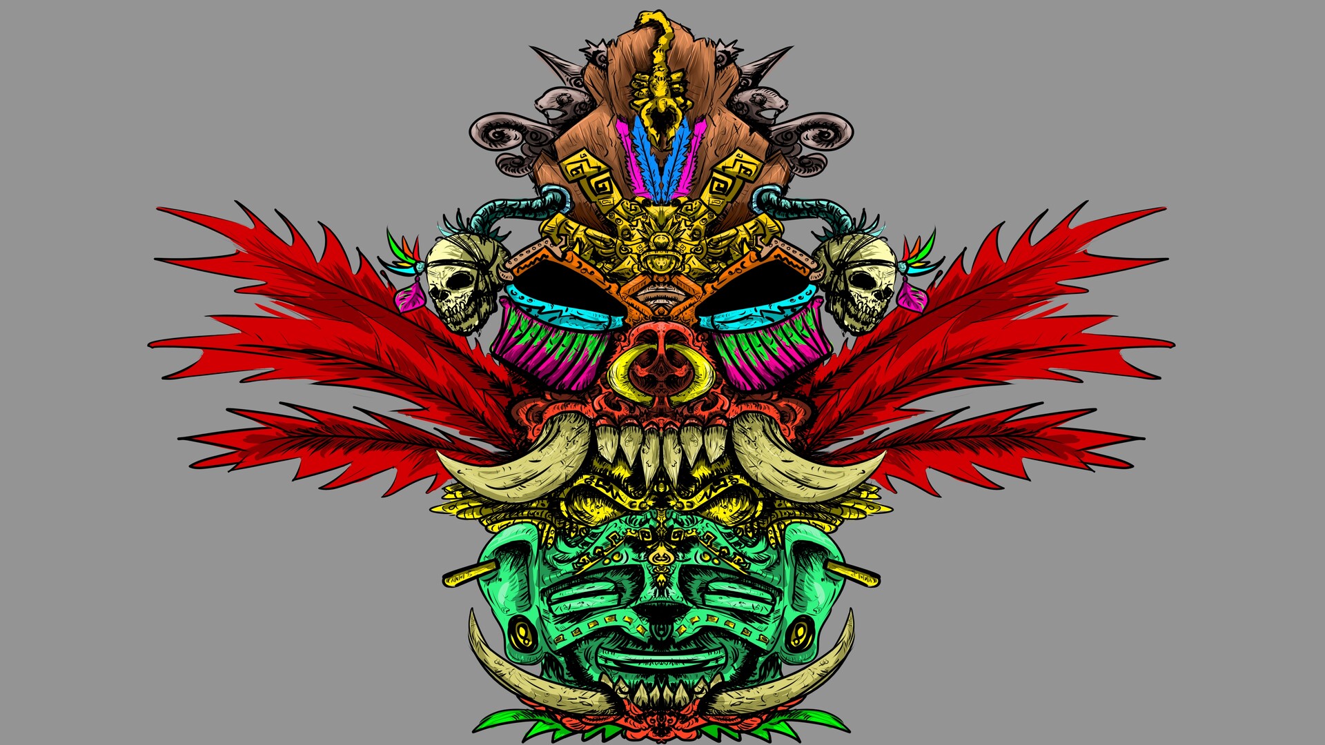 ArtStation - aztec totem