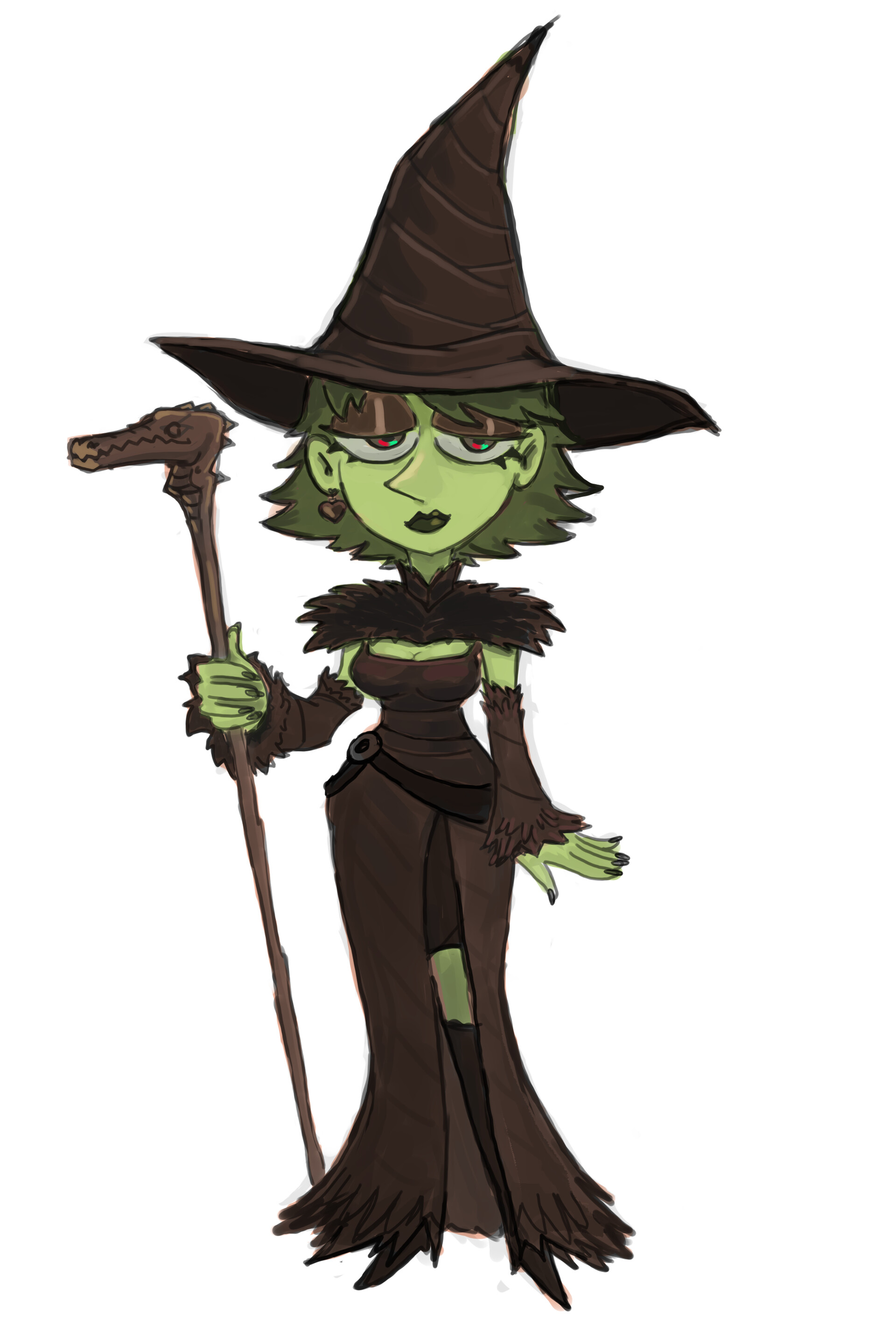 ArtStation - Very witchy lady. now in color!