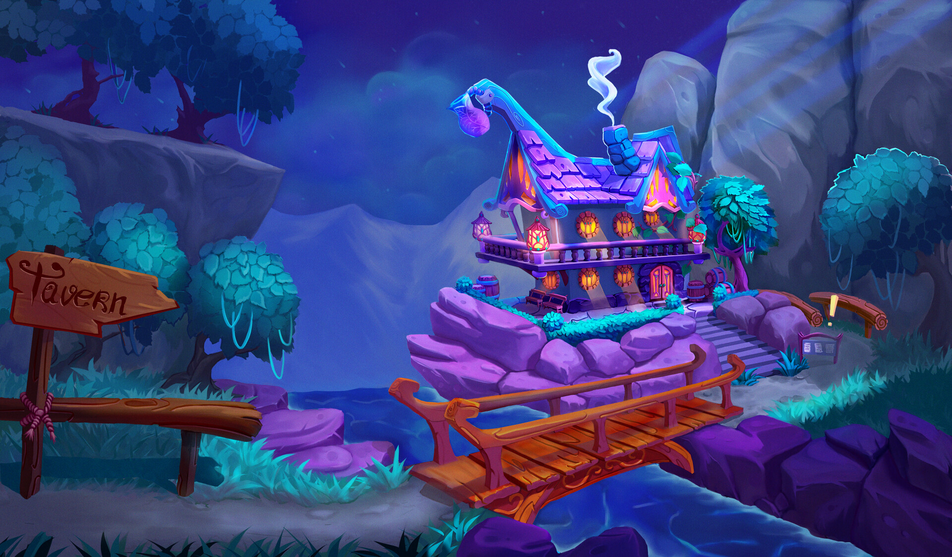 ArtStation - Elven tavern