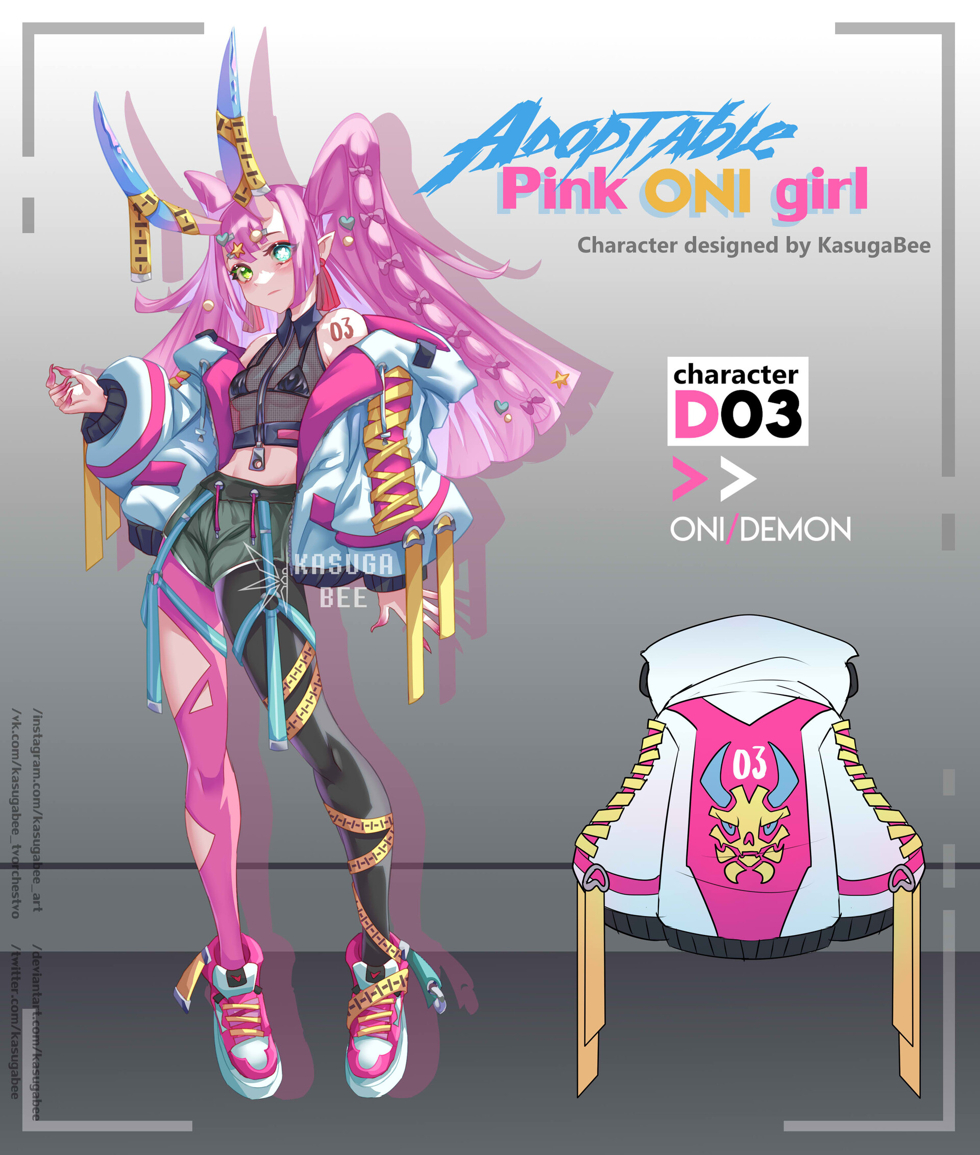 ArtStation - Pink ONI girl