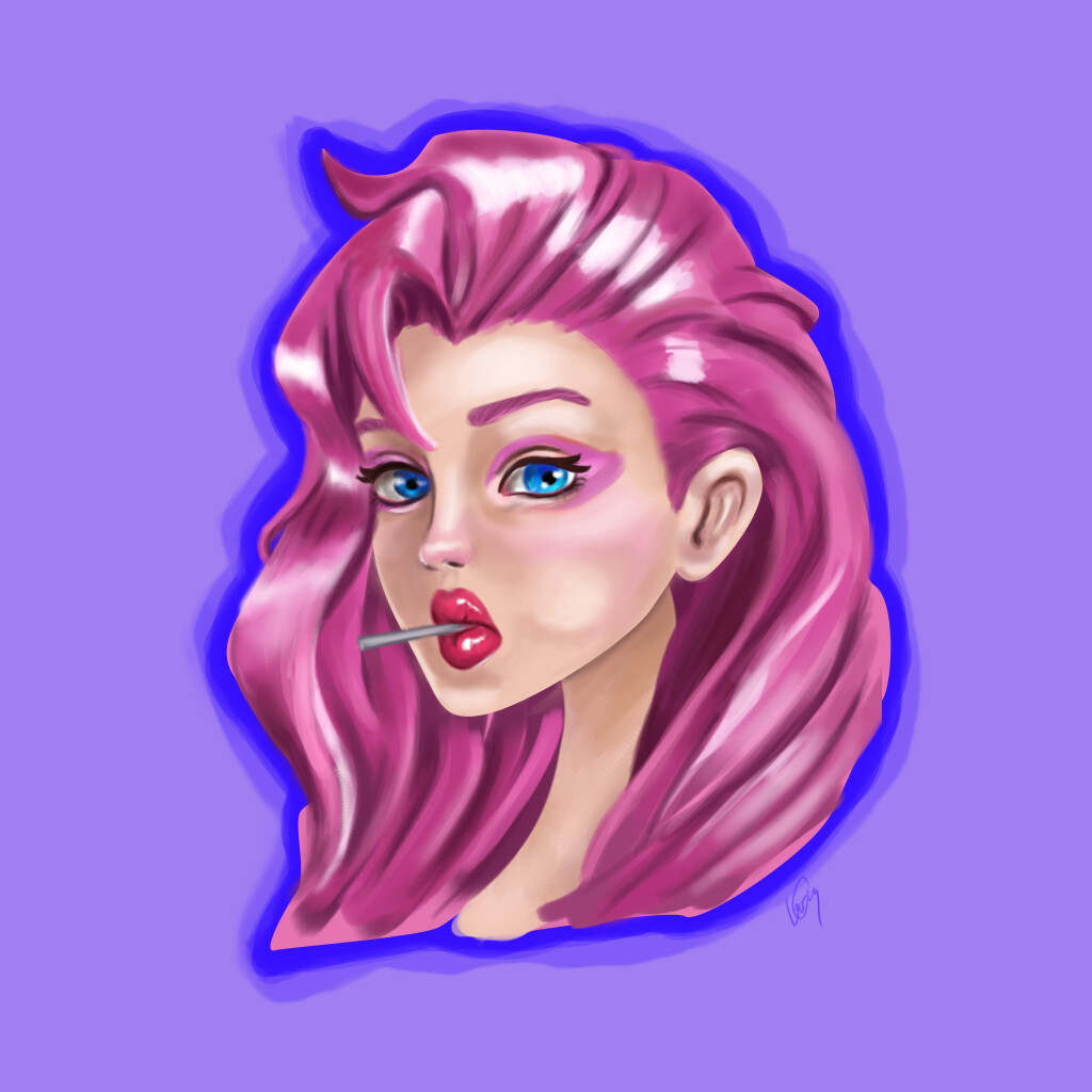 ArtStation - Girl with Lollipop - 2D Character Illustration
