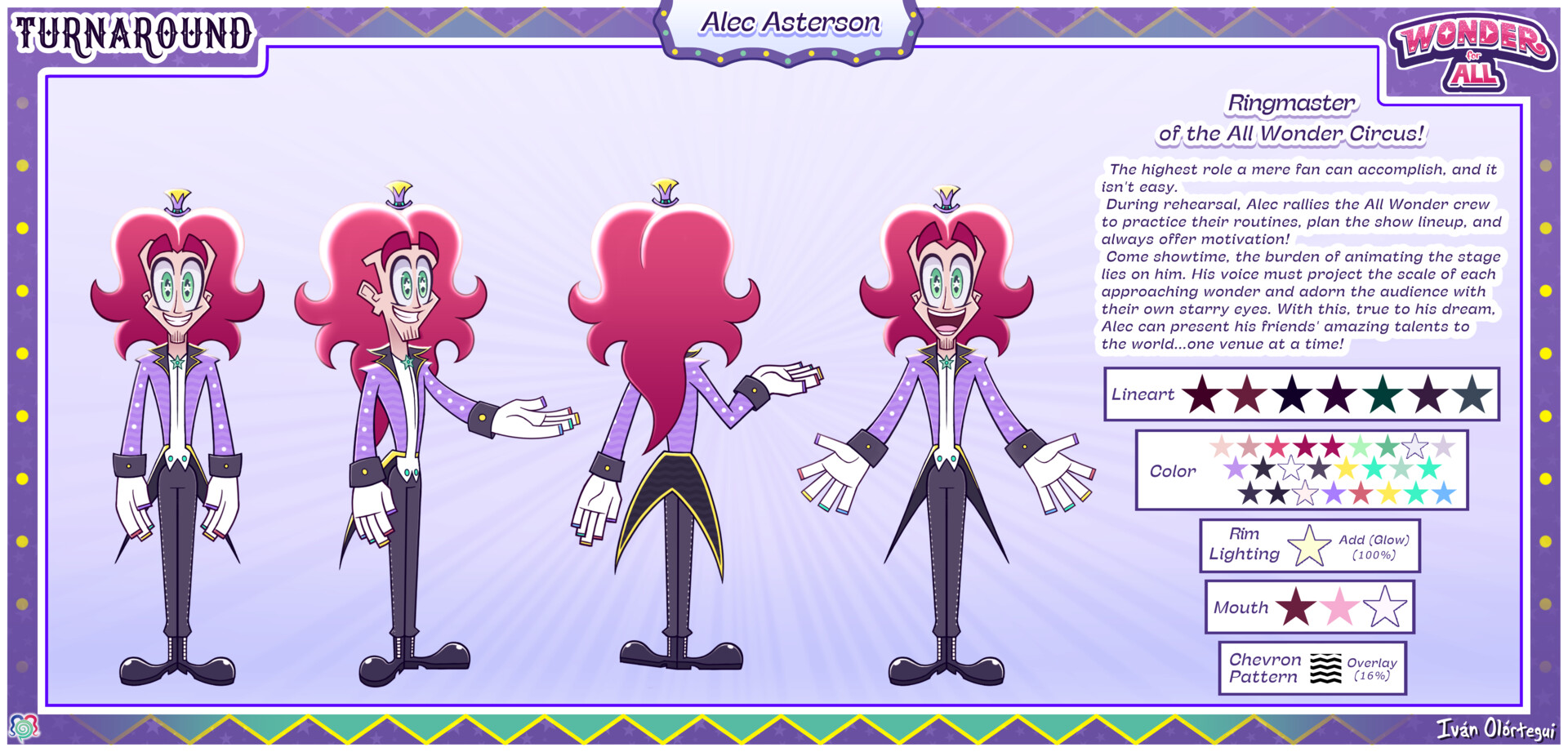 Iván Olórtegui - Alec Asterson - 2021 Character Sheets