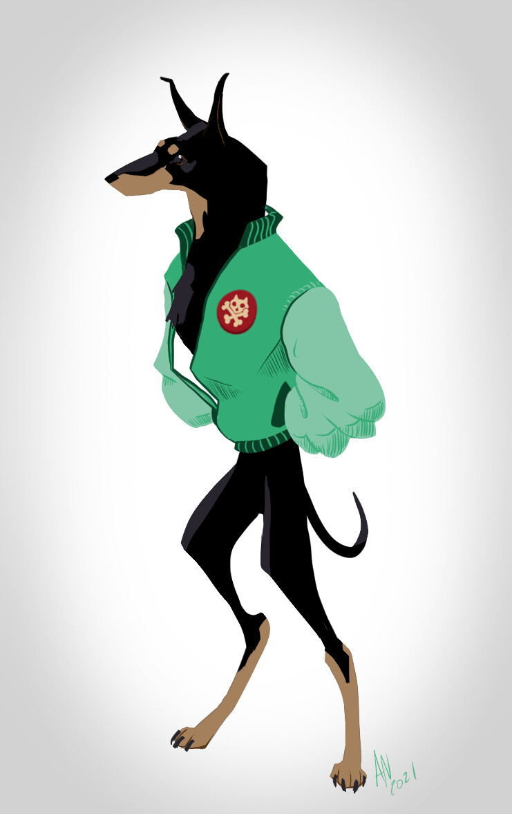 ArtStation - Bomber Jacket Dog