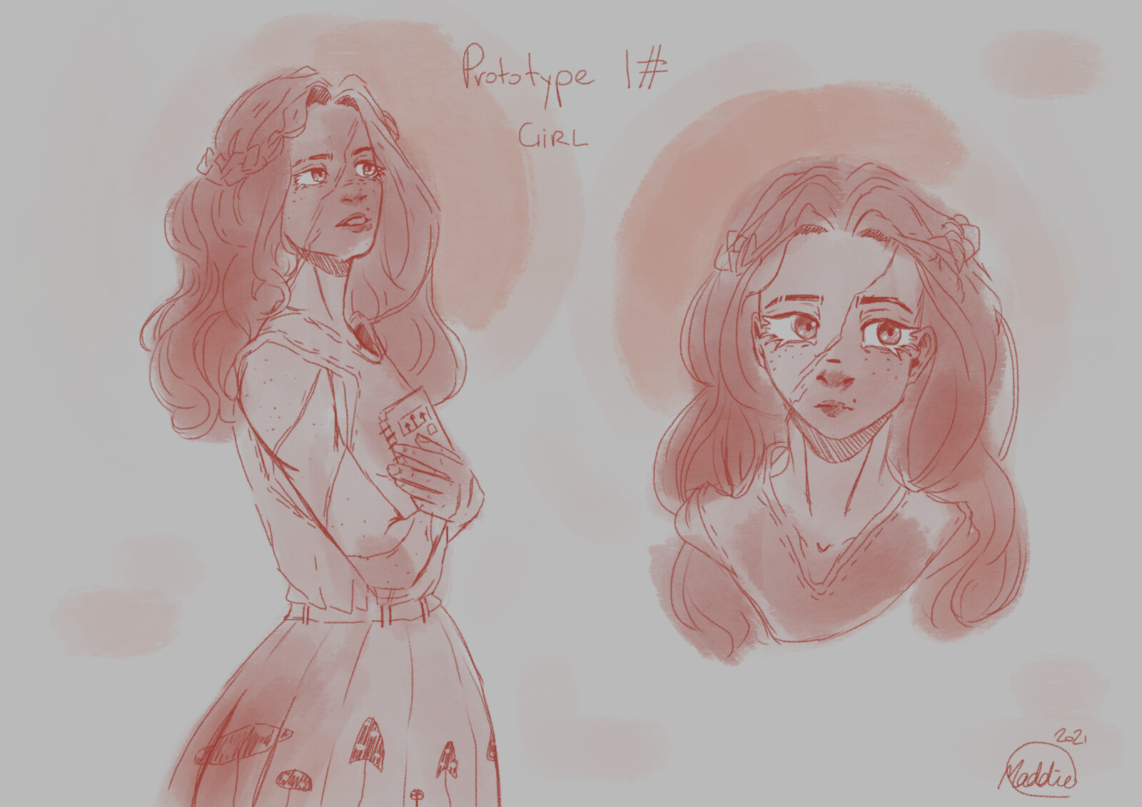 Maddison Simpson - Young Girl Prototype #1 Character Design
