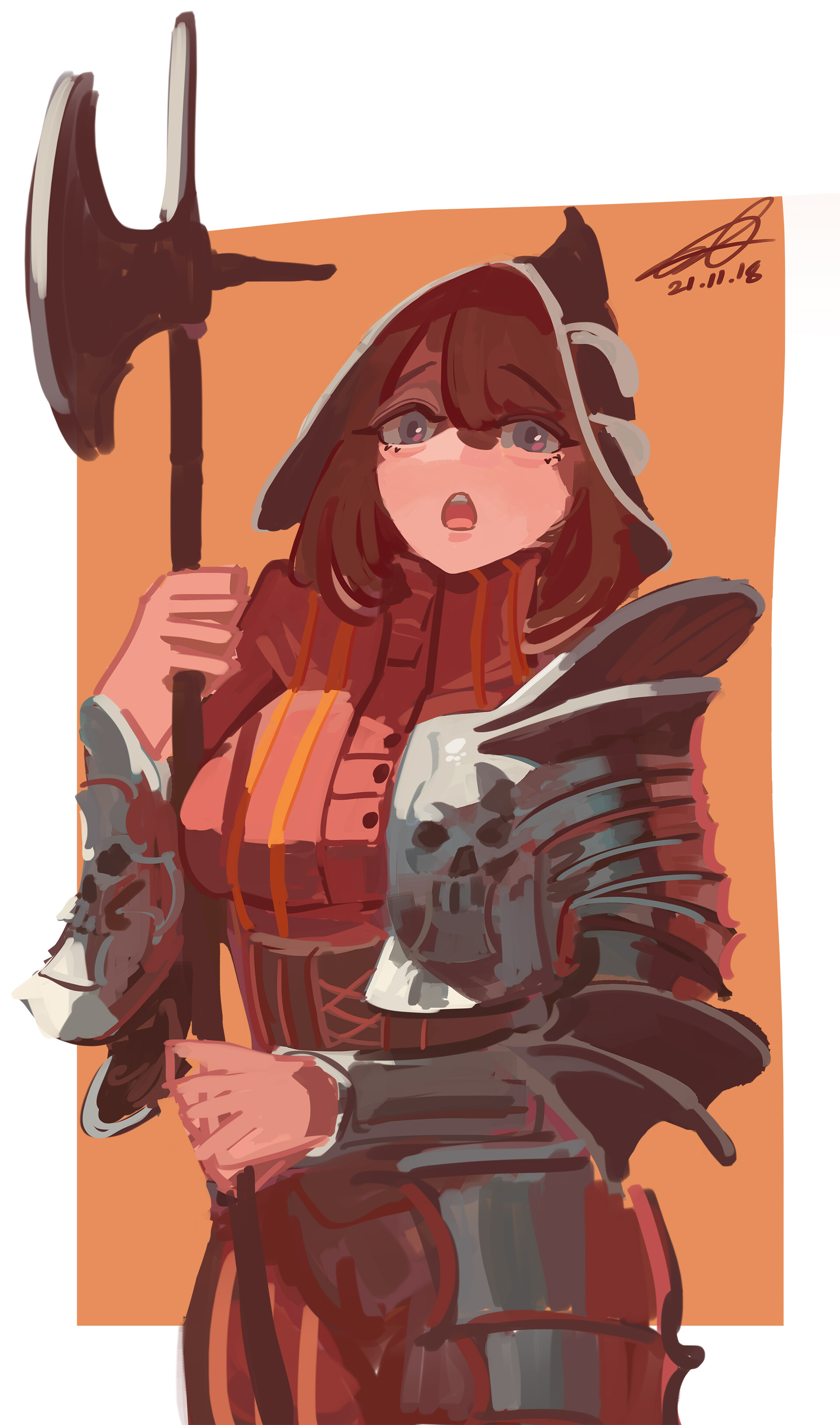 ArtStation - Halberdier girl