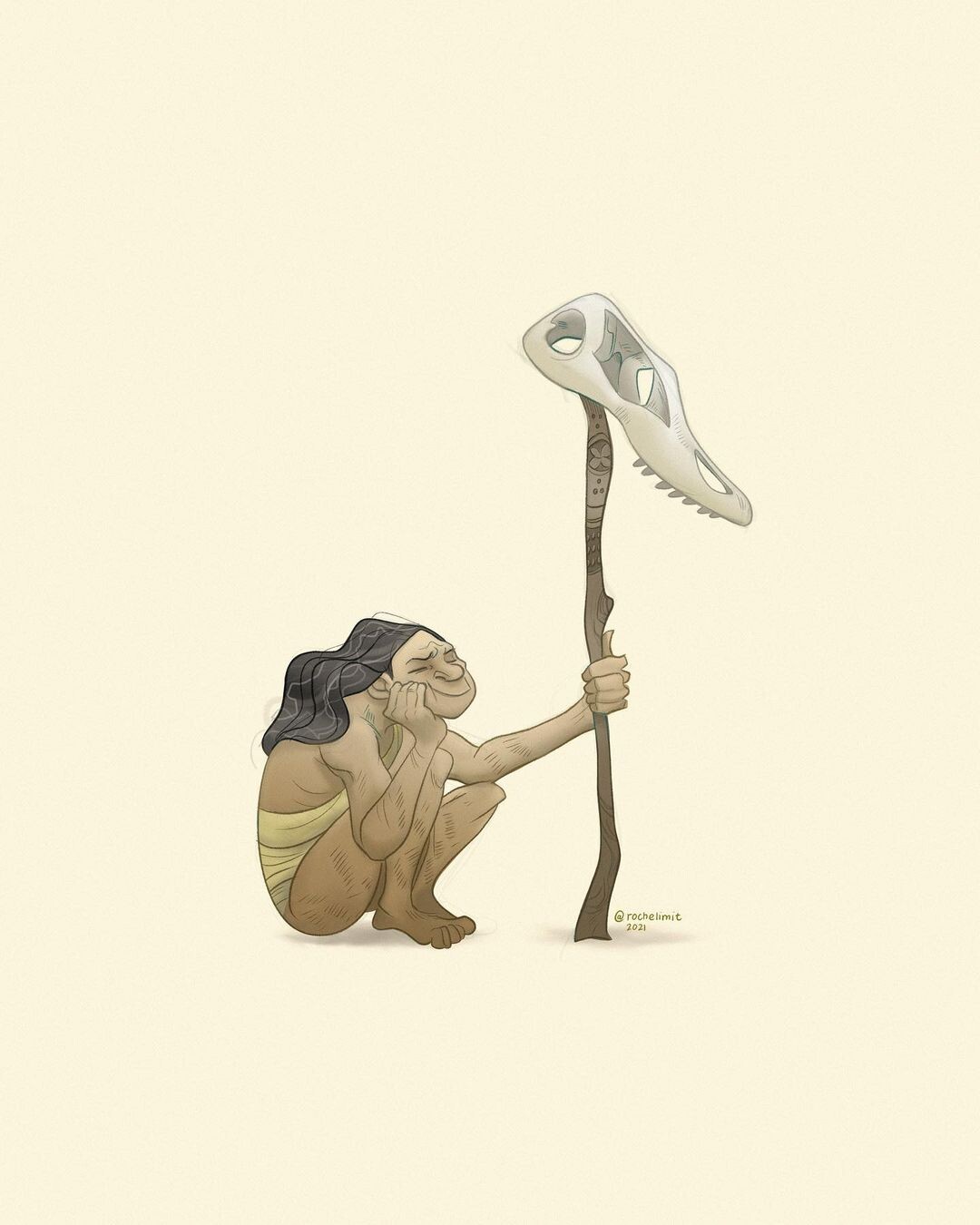 Rizky Muzakir - Indonesian beings Inktober: 18 Ebu Gogo