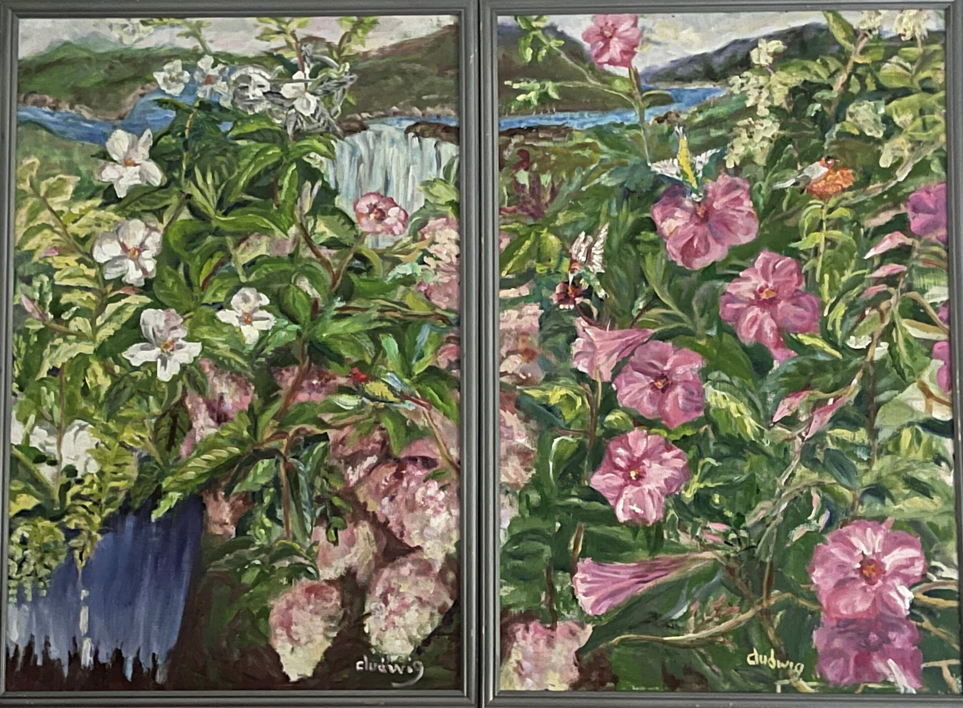 ArtStation - Garden Painting Diptych