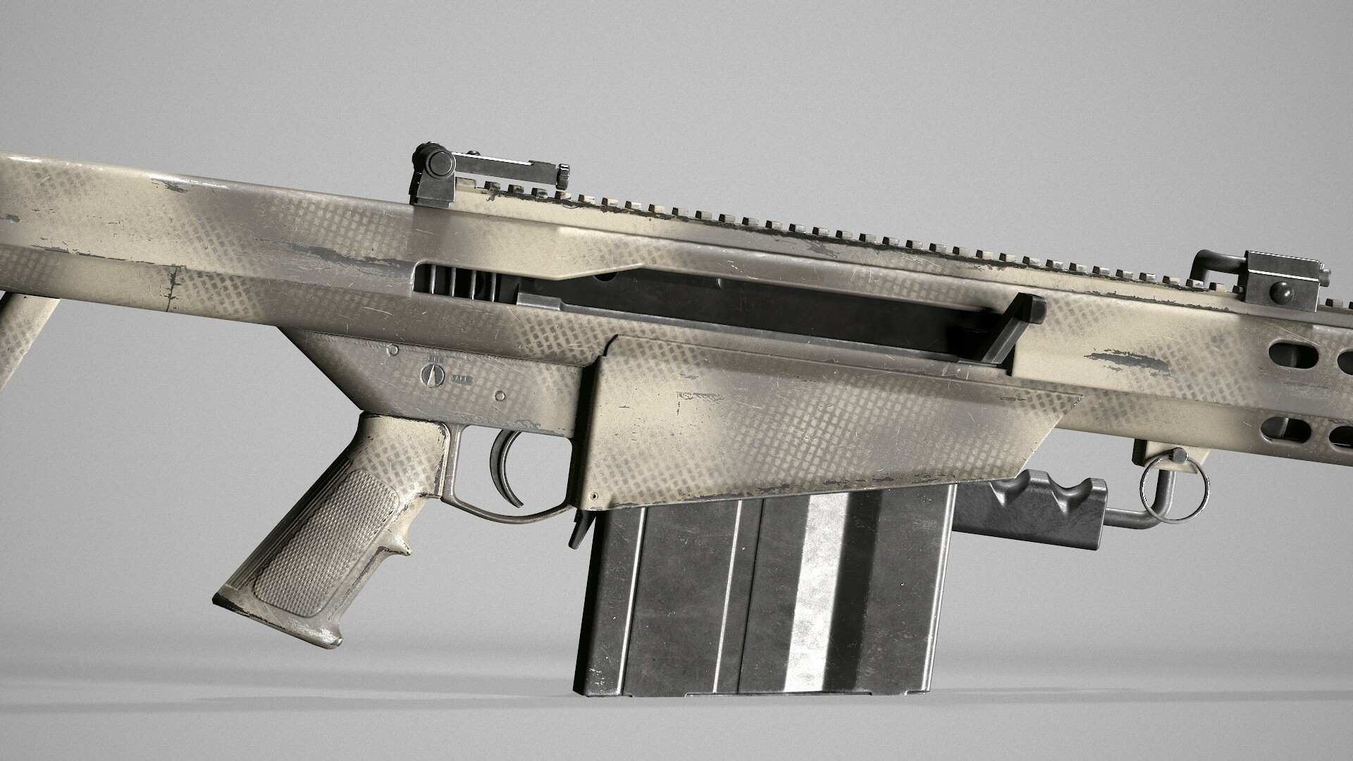 ArtStation - Barrett M82, spray paint and gray
