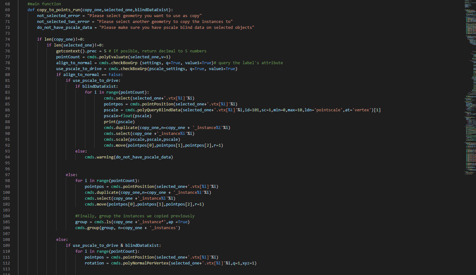 Zeshi Chen - Recreate Houdini Copy to points function in Maya by Maya ...
