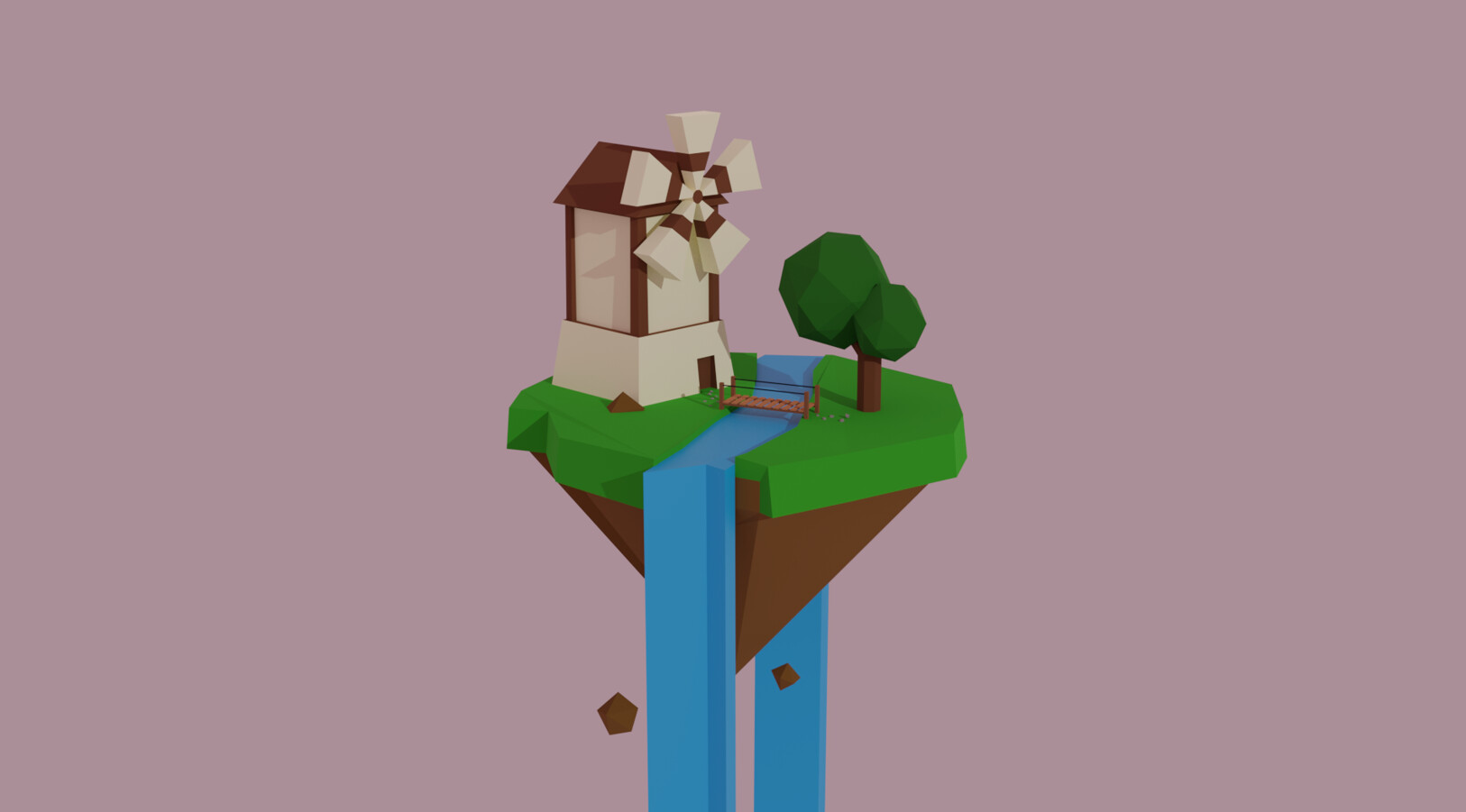 ArtStation - Windmill On Island