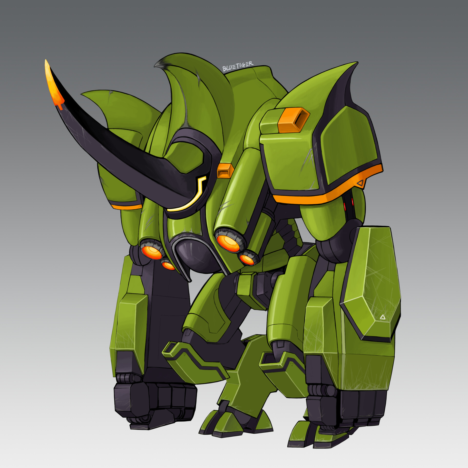 ArtStation - Mecha half side