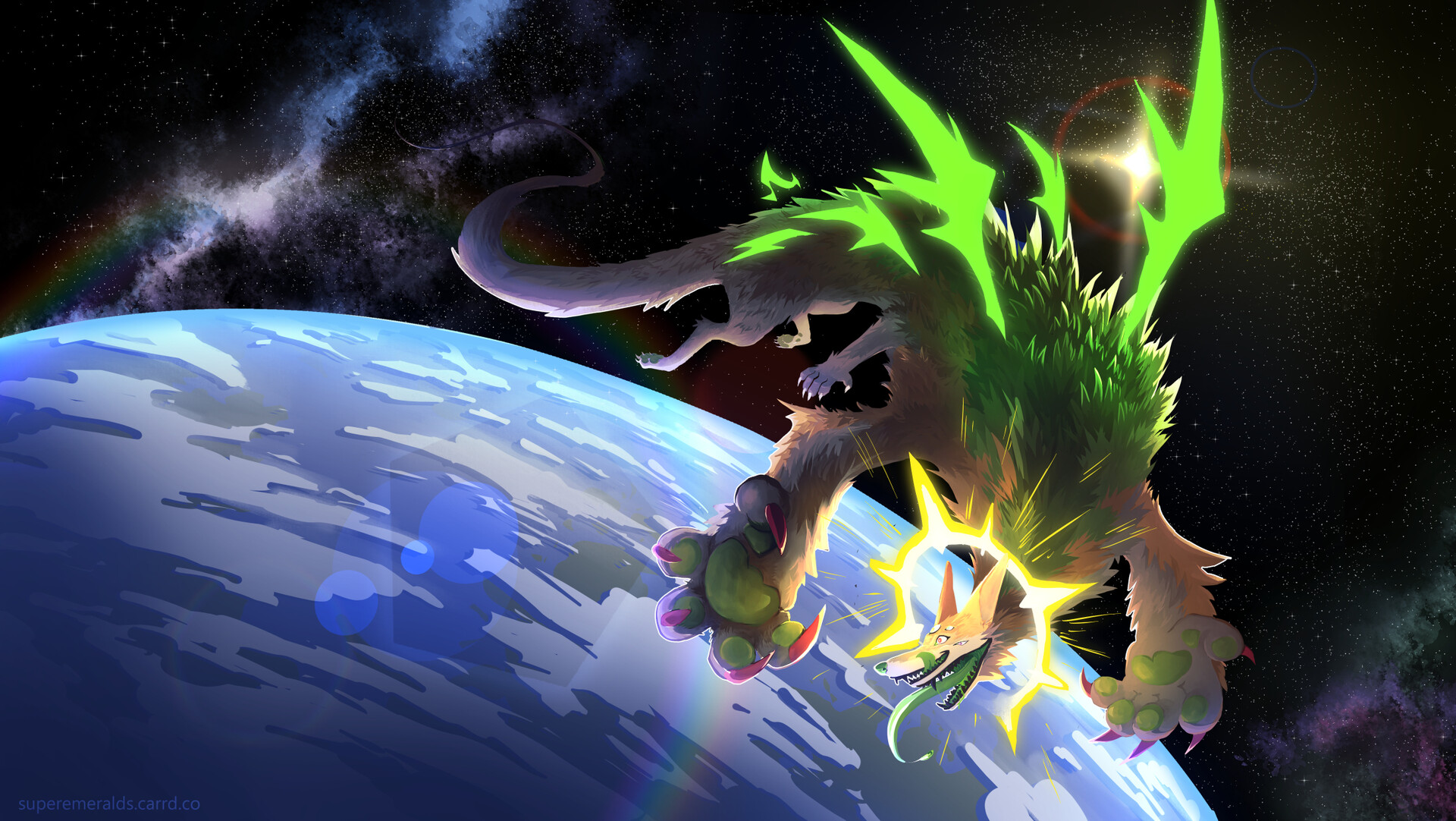 ArtStation - giant wolf-dragon-god-creature