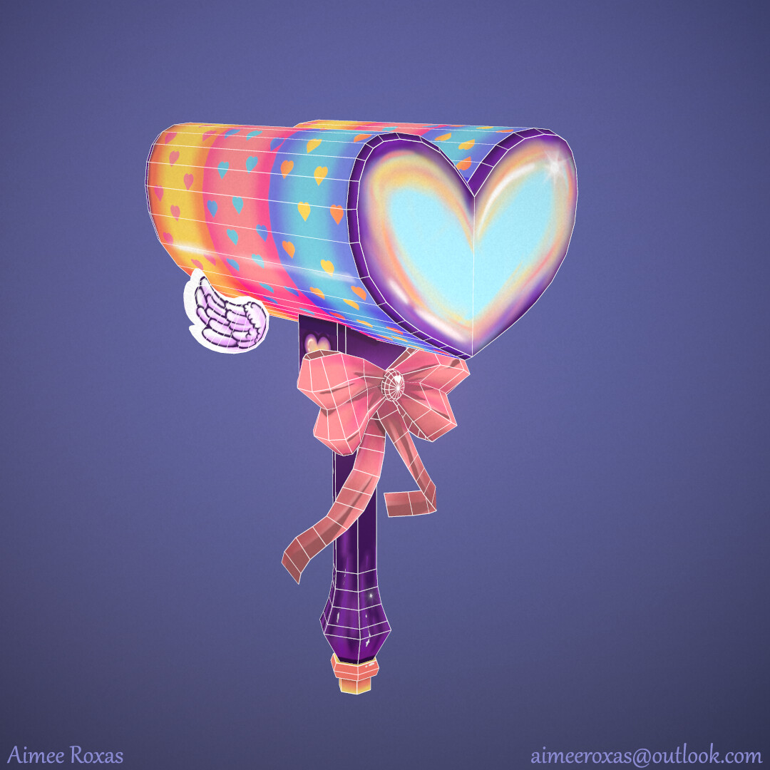 Aimee R. - Hammer Heart : Low Poly Character Prop