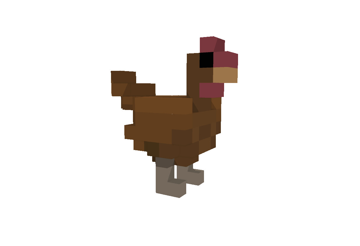 ArtStation - Chicken voxel art