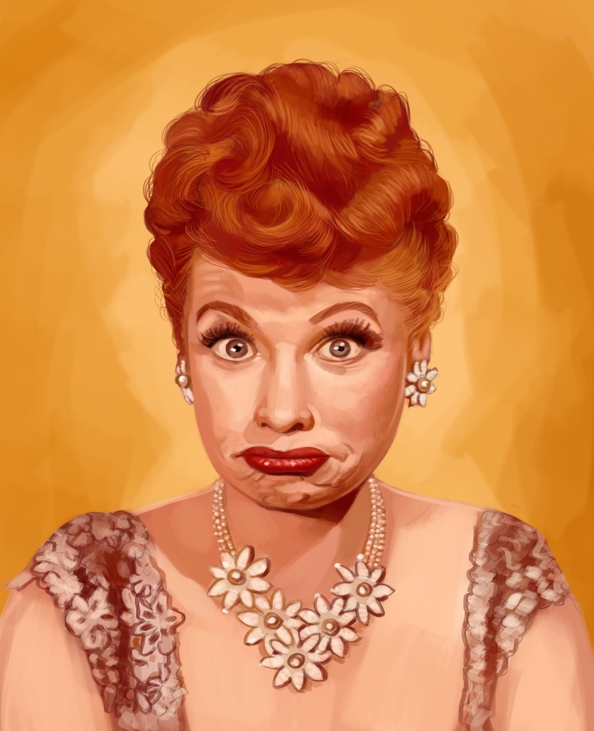 ArtStation - Digital Painting of Lucille Ball