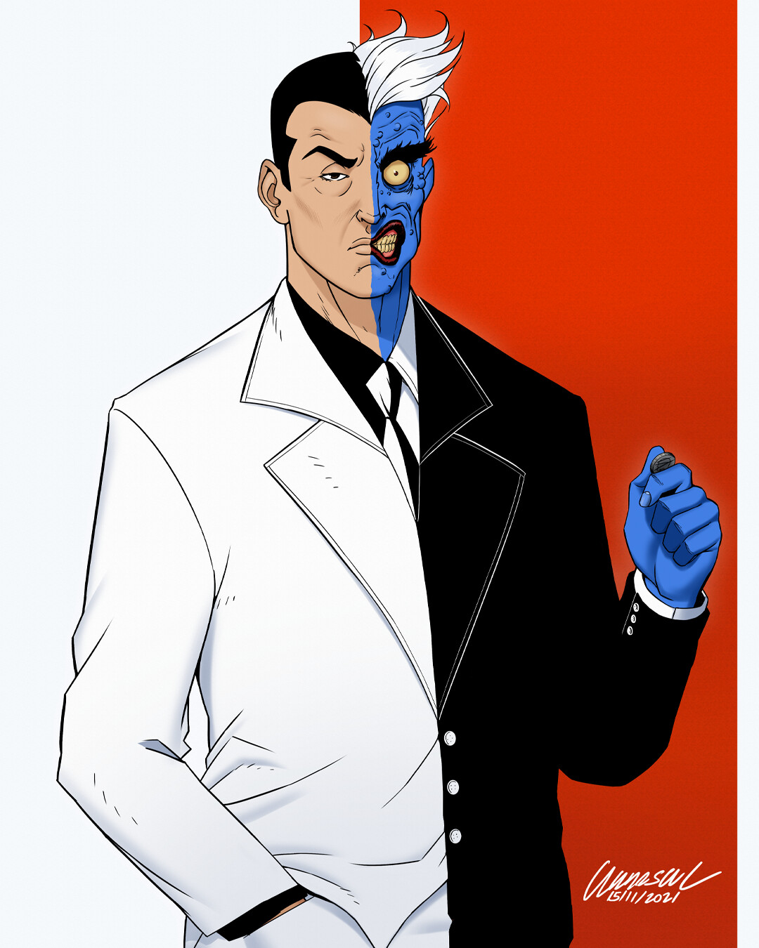 Animated Two Face Wallpaper