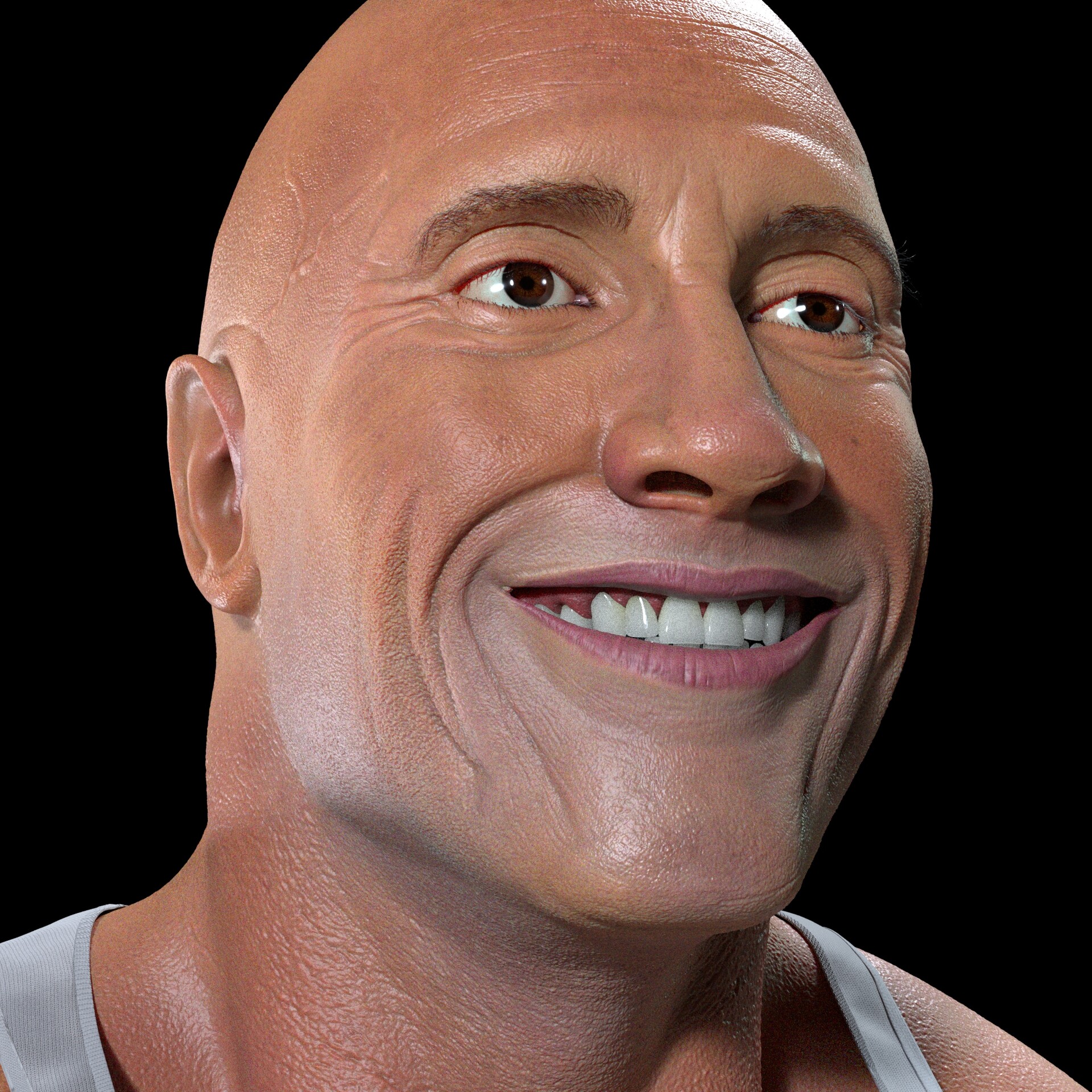 ArtStation - Dwayne Johnson Portrait