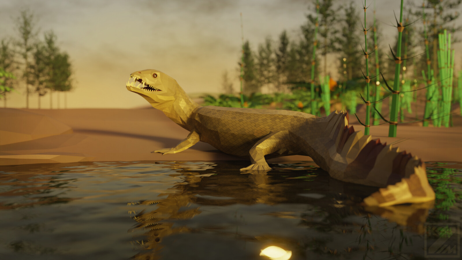 Adam Midzuk - Lowpoly Paleoart September-November 2021