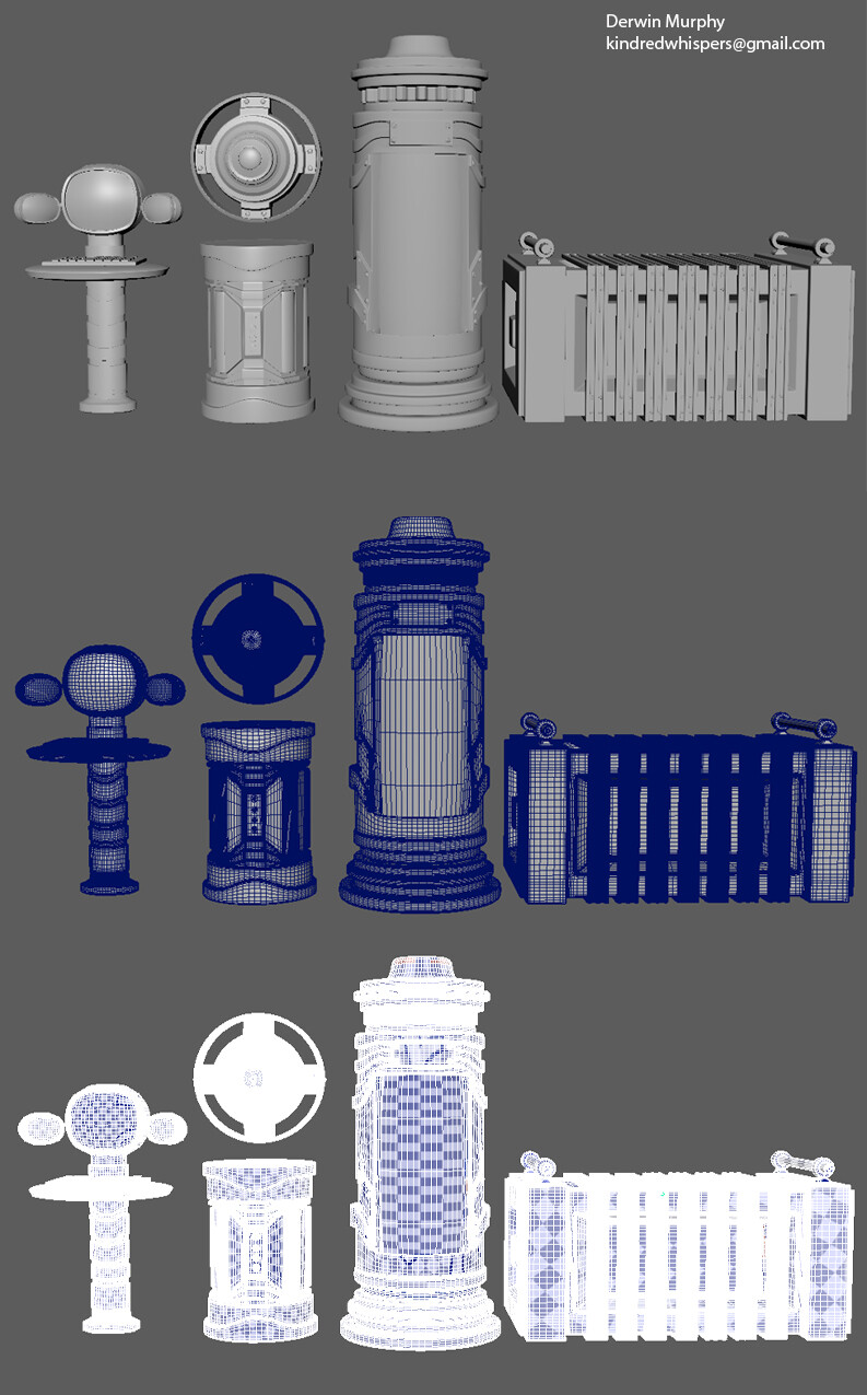 ArtStation - Original Sci-fi Props: 3D Modeling Study