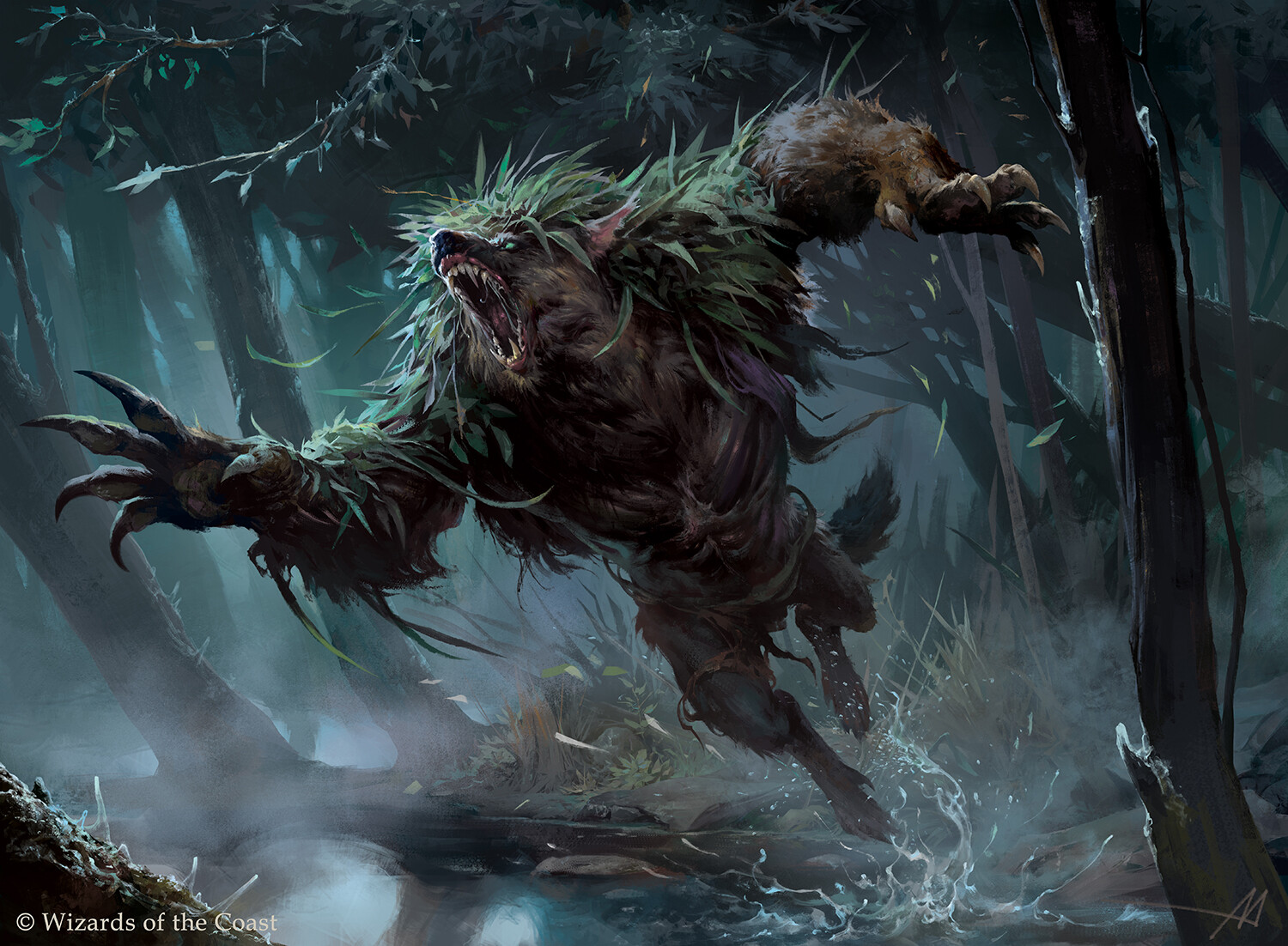 Moonlit Ambusher by Alexander Mokho : r/ImaginaryWerewolves